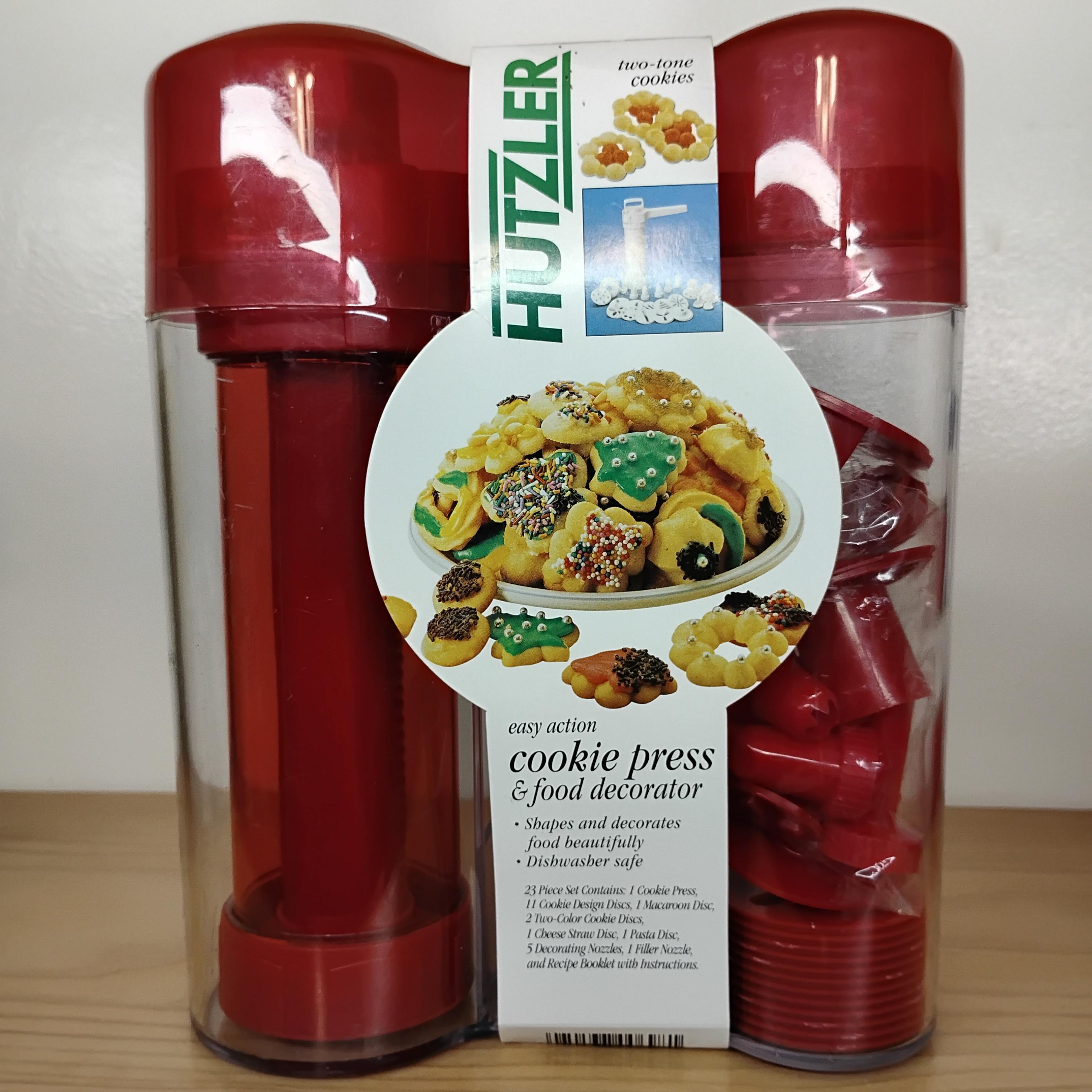 Hutzler Cookie Press & Food Decorator Easy Action 23 Piece Set NEW