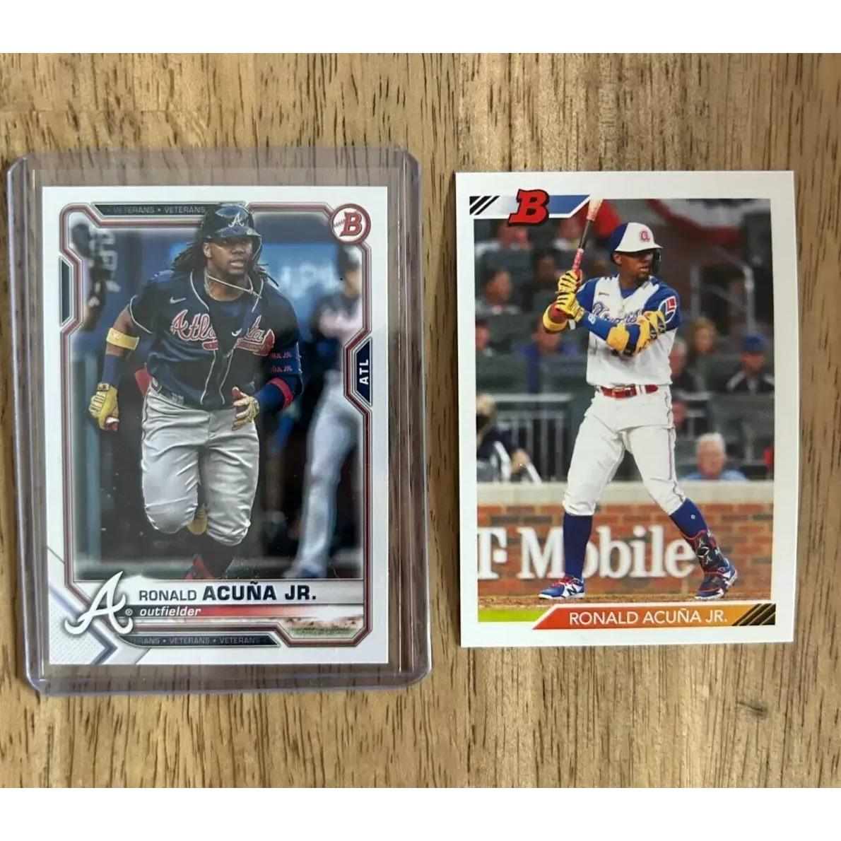 2 - 2021 Ronald Acuna jr Baseball Cards ~ Atlanta Braves