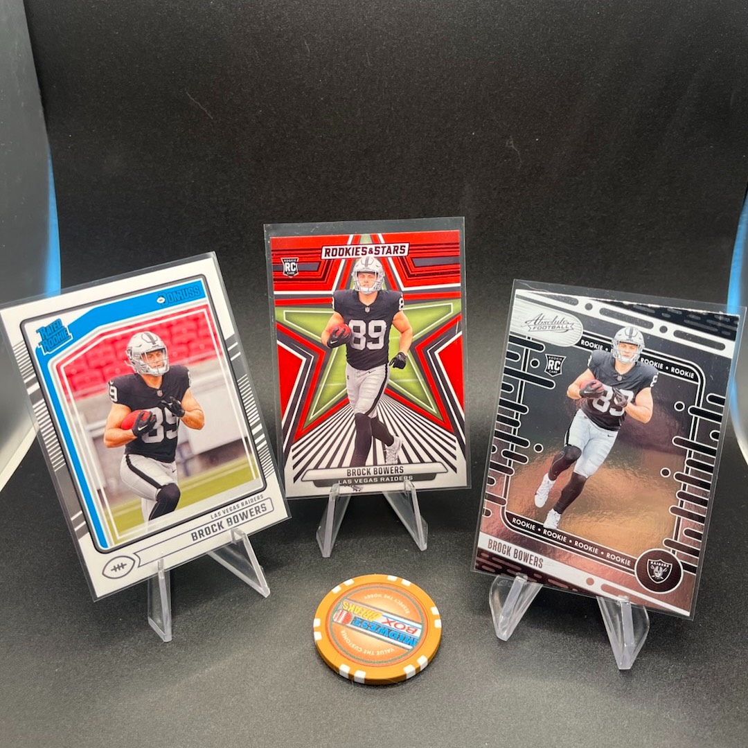 Brock Bowers 2024 RC 3-rookie Card Lot 2024 Las Vegas Raiders