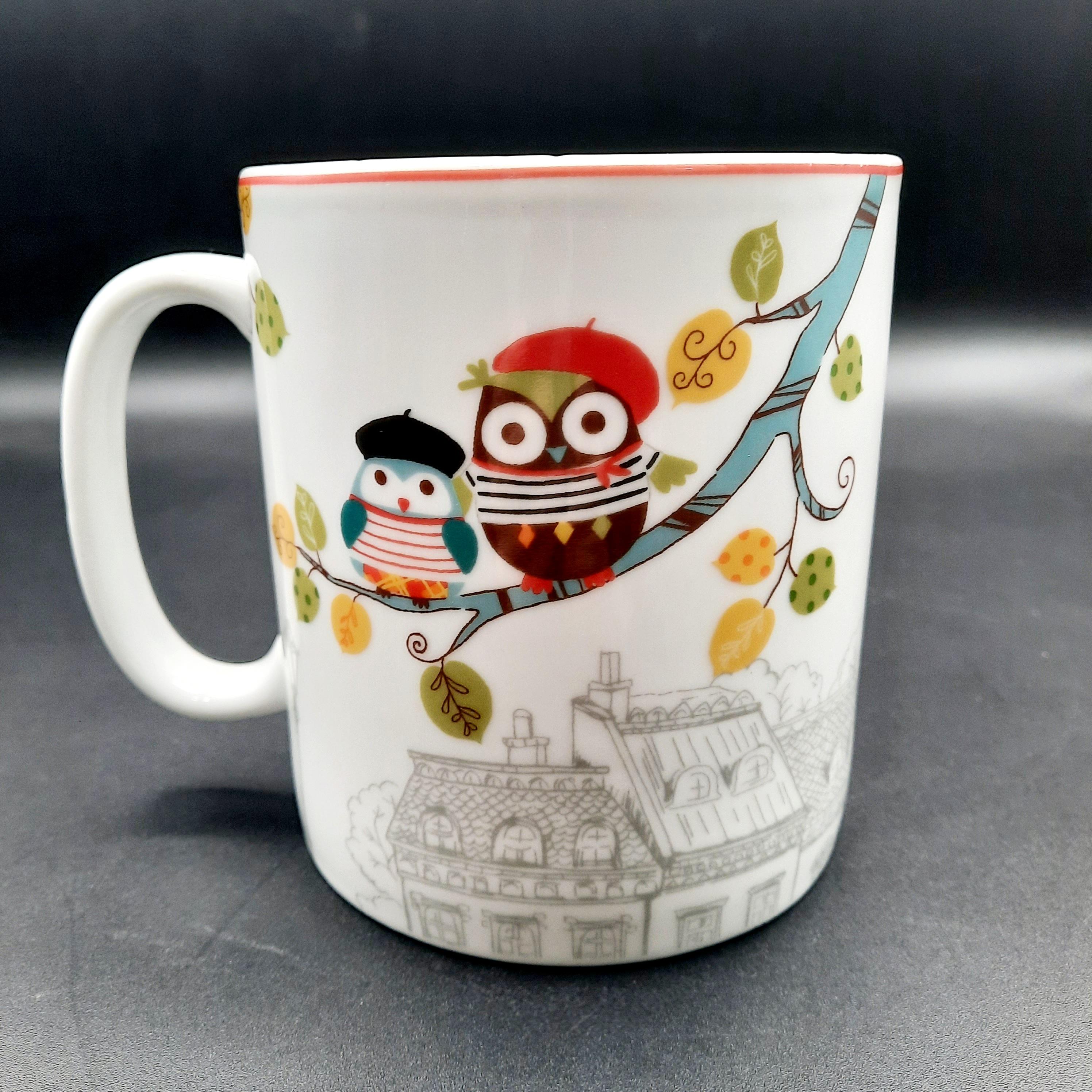 222 Fifth Enchanted Woods Paris Owl Tree Mug Oversized