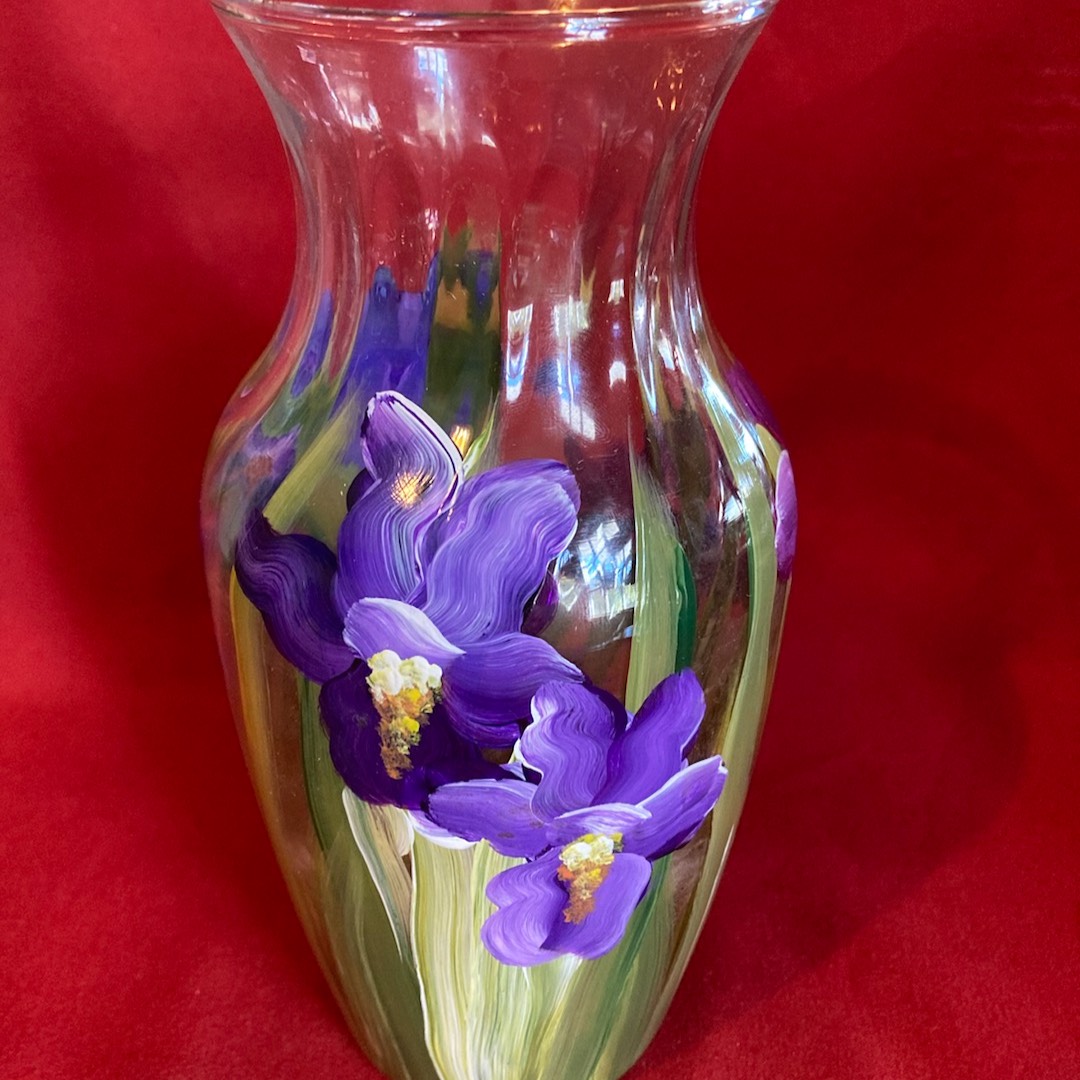 04. VTG Hand Painted Vase Catherine Connell