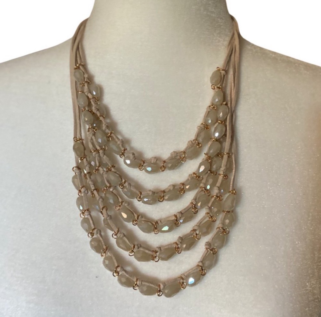 Venus multi-strand beaded necklace nwt