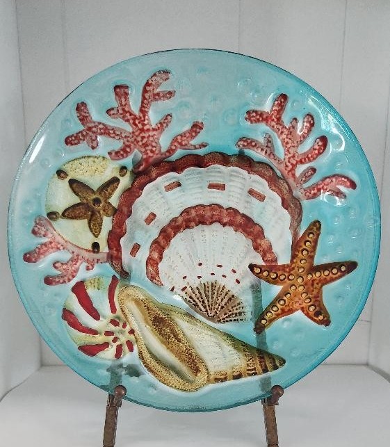 Fused Glass Beach Theme Plate