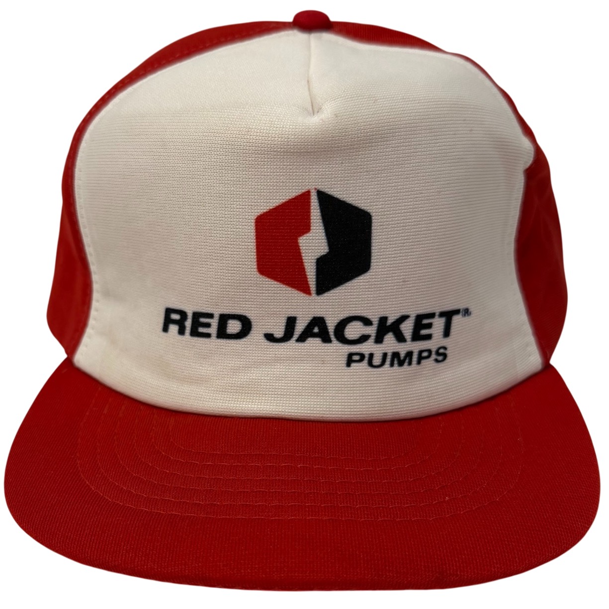 Vintage 1980’s Red Jacket Pump Flat Brim Trucker Style Snapback by Sportcap