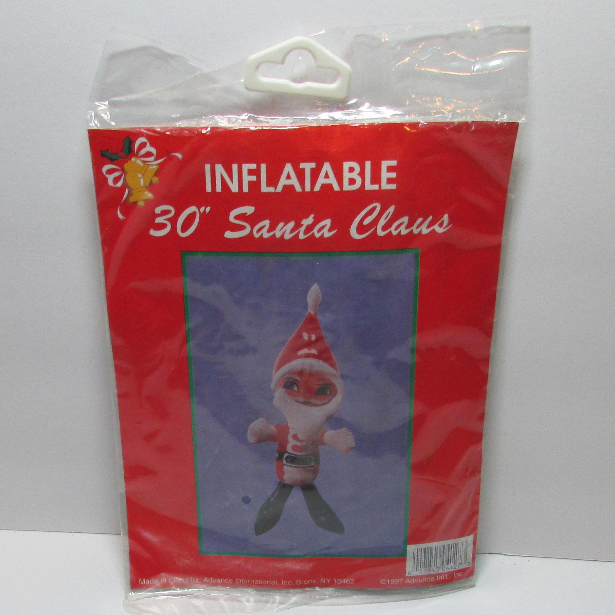 vintage Inflatable Santa 30" 1997 Advance Intl Christmas decor