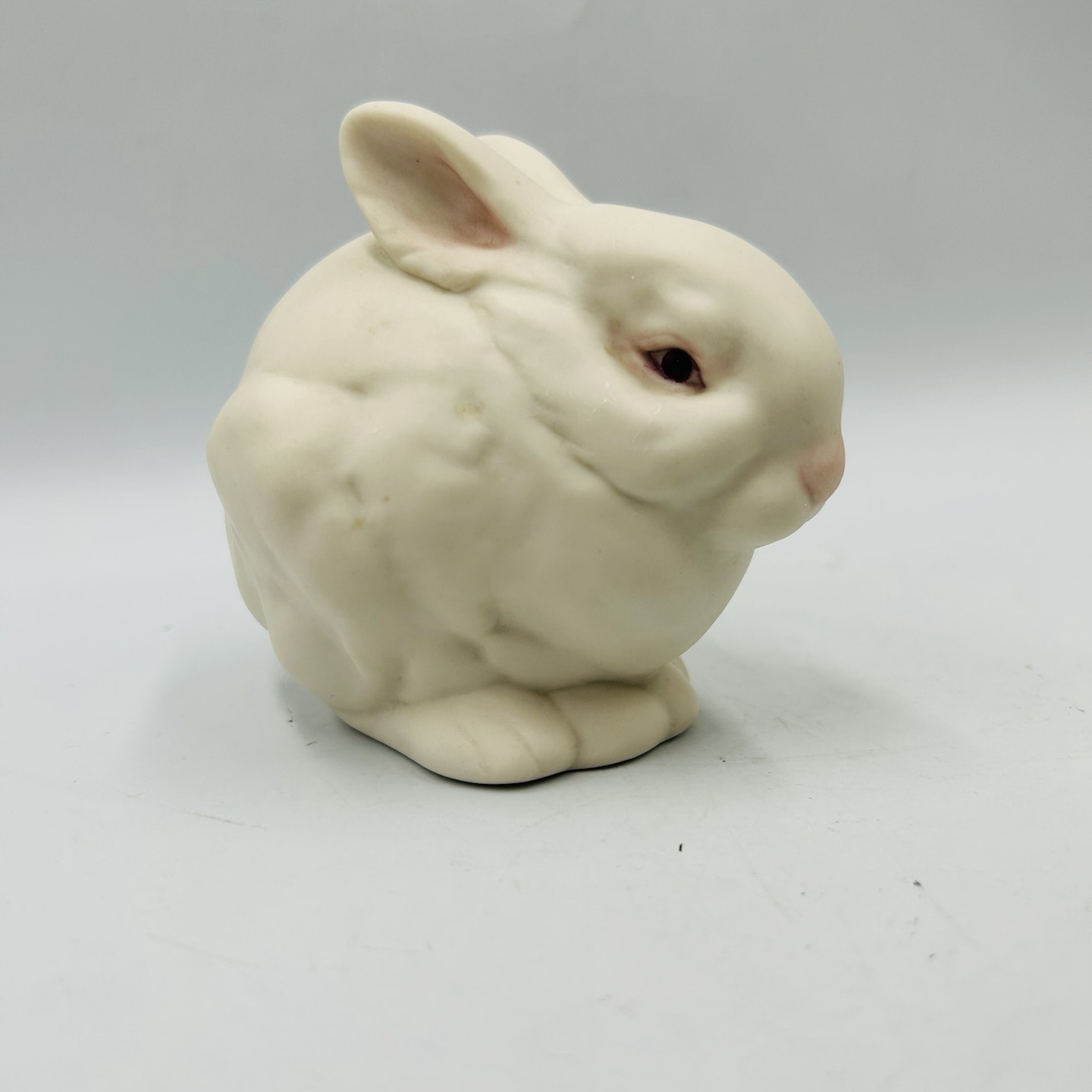Vintage Cybis Porcelain Chubby Rabbit Bunny White Figurine