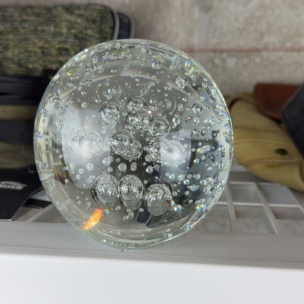 Clear Bubble Large Paperweight