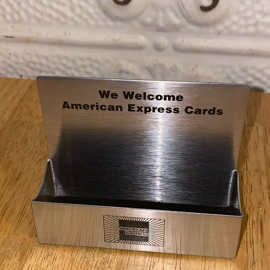 We Welcome American Express Cards Card Holder