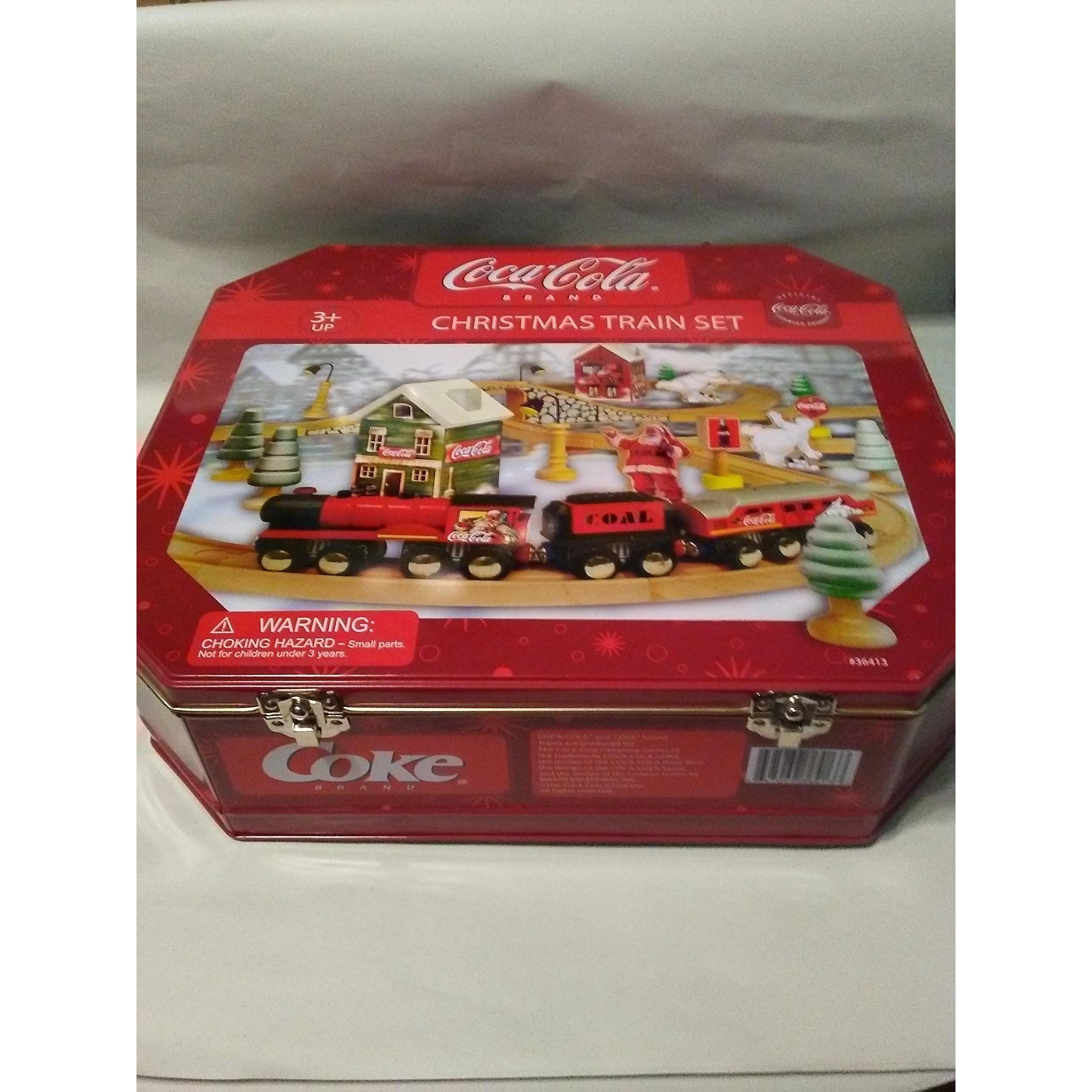Maxim Christmas Coca Cola Wooden Train Set
