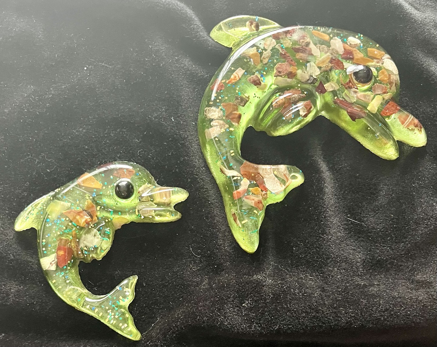 Dolphin Wall Plaques Pair (2) Resin Vomit MCM Art Decor REPAIRED DAMAGE ...
