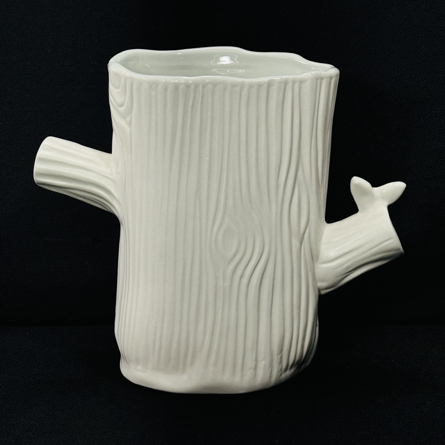 Vintage Sherry Olsen Vase Anthropologie Woodland Bark Tree Stump 6 Inches