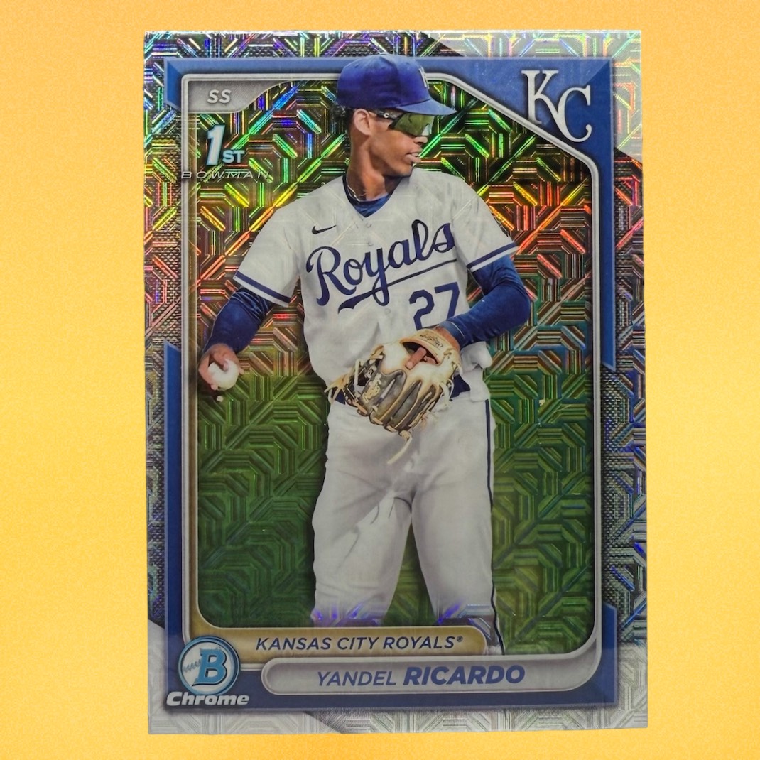 Yandel Ricardo 2024 Bowman Chrome #BCP-177 1st Bowman Mojo Refractor Royals