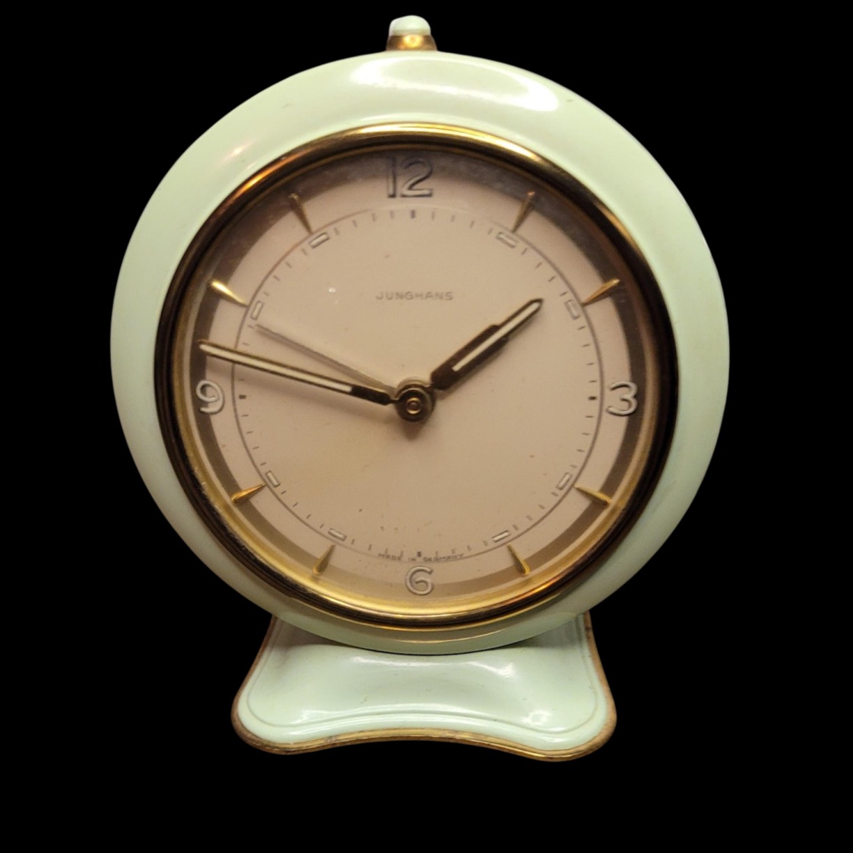 Vtg 4 JUNGHANS art Deco GERMAN Wind Up Alarm Clock Mint Seafoam Green ...