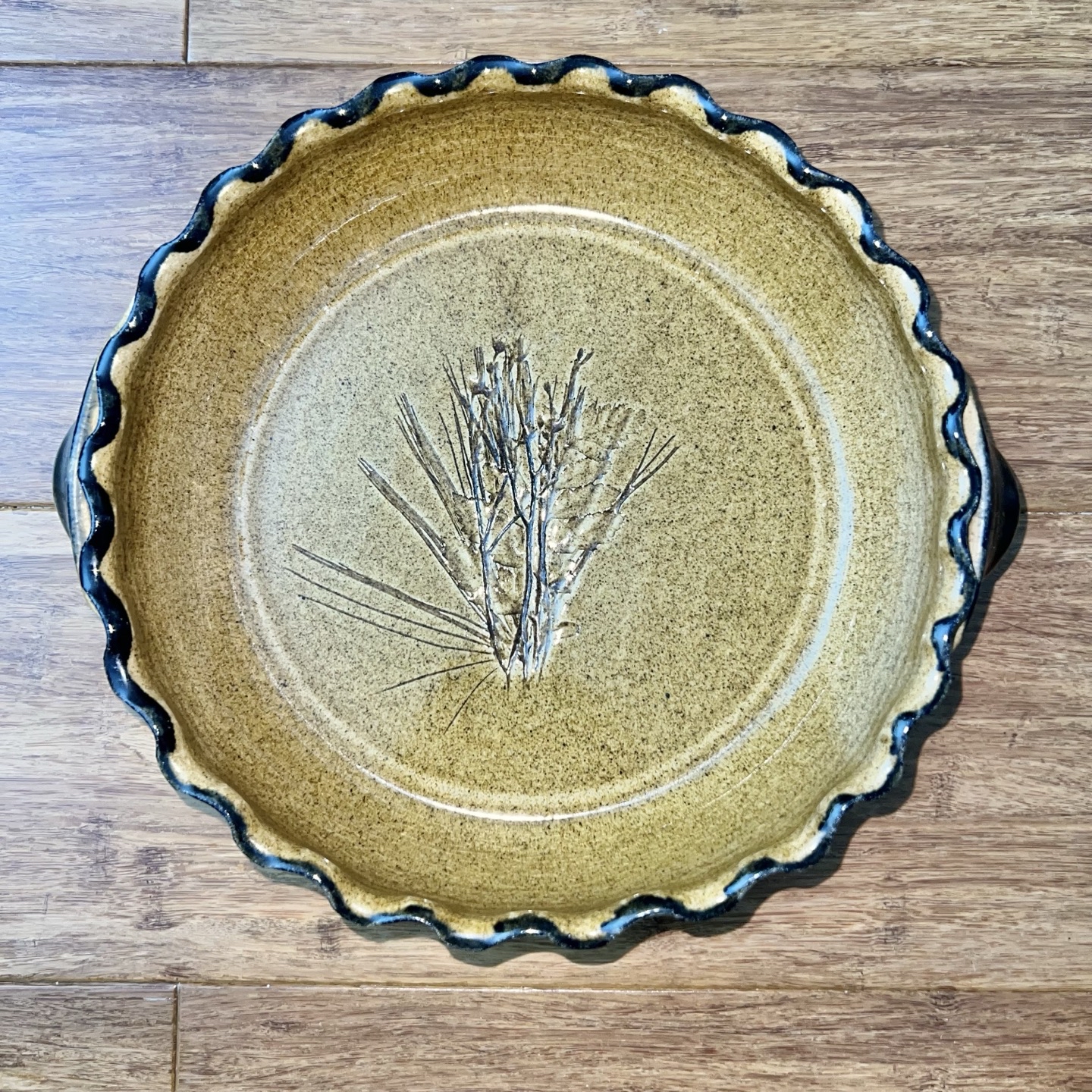 Signed Pottery Pie Plate