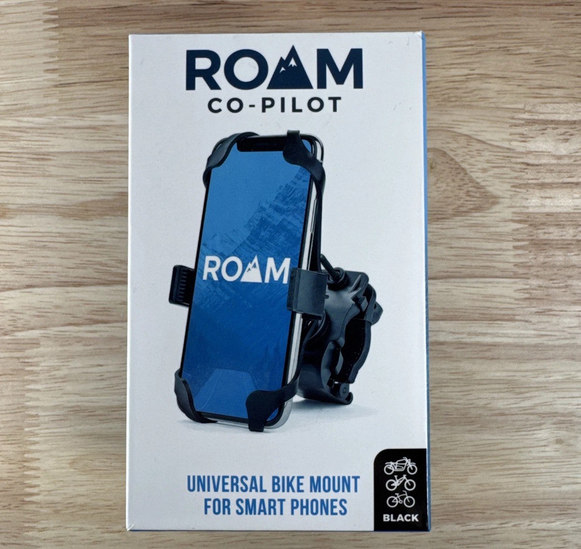 NIB Roam Co-Pilot Universal Bike Mount For Smart Phones Up to 3.5" Wide