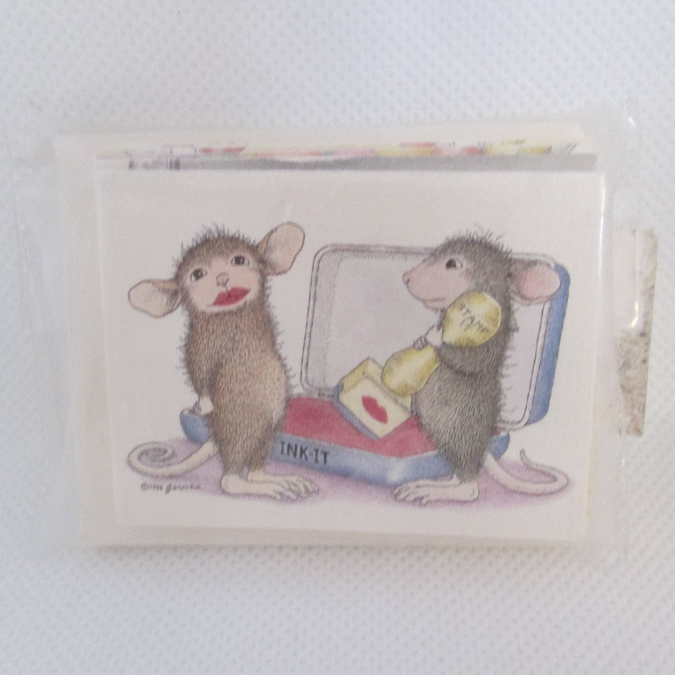 Set of 6 - 1991 House Mouse Designs Miniature Gift Enclosures 2" x 2 1/2"
