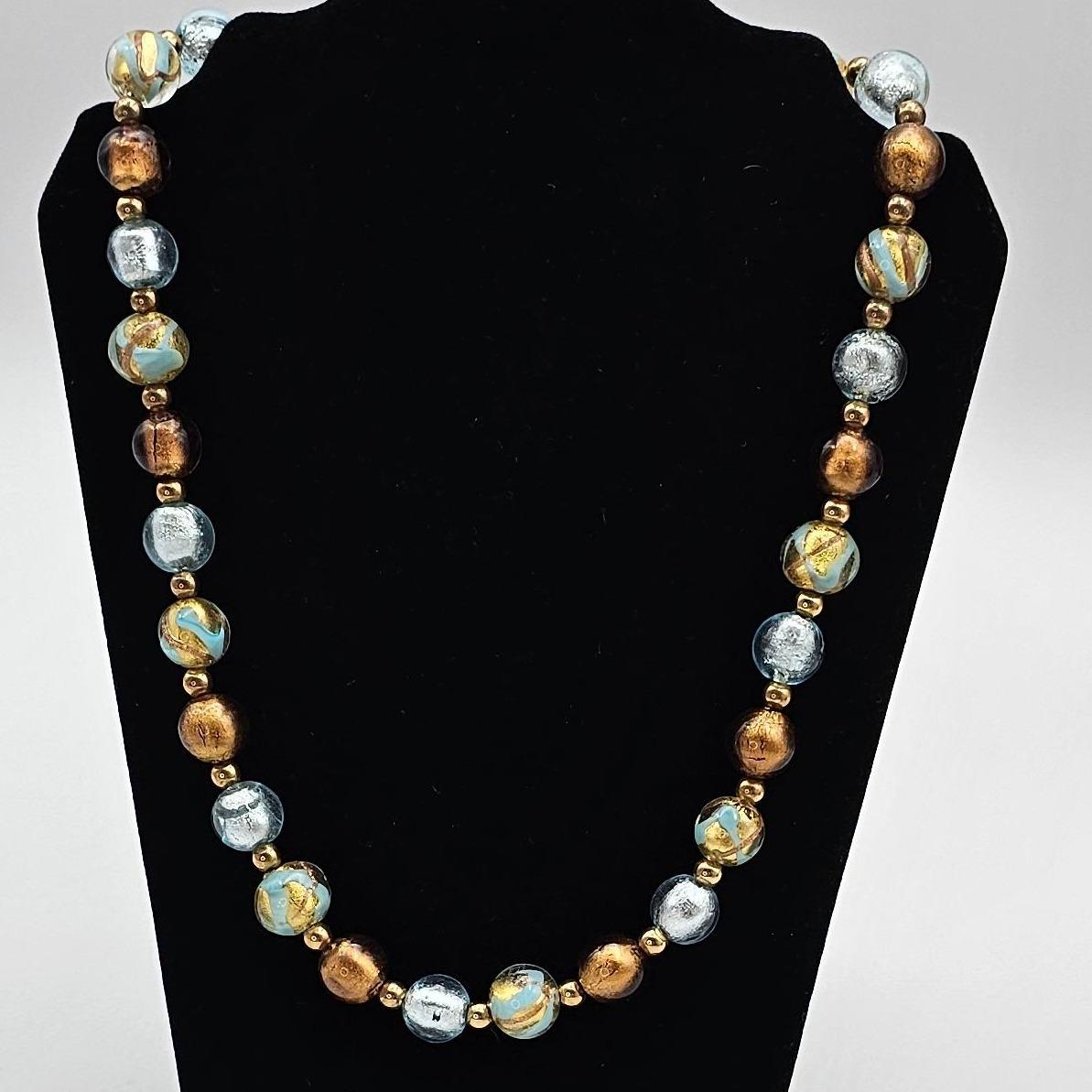 41. Vintage Glass Bread Necklace