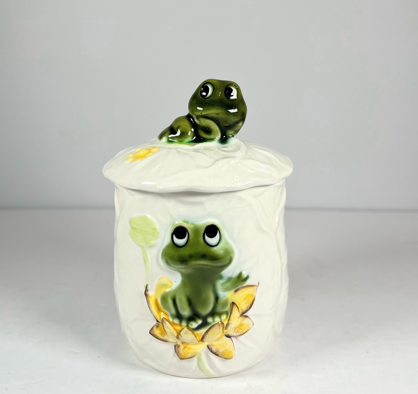 1978 Sears Roebuck Neil The Frog Smallest 5” Canister & Lid Made in Japan