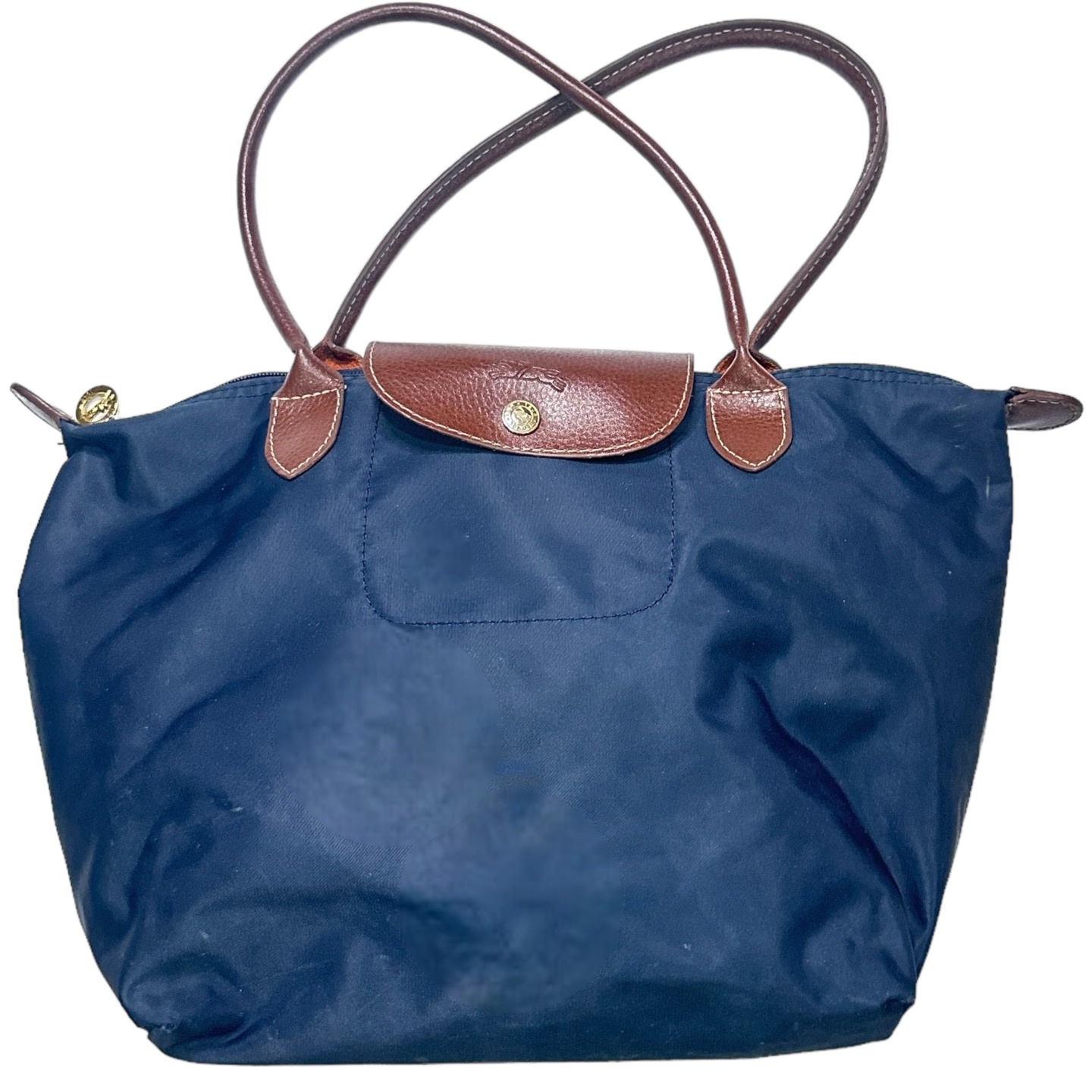 LONGCHAMP Navy Blue Classic Le Pliage Foldable Tote Bag