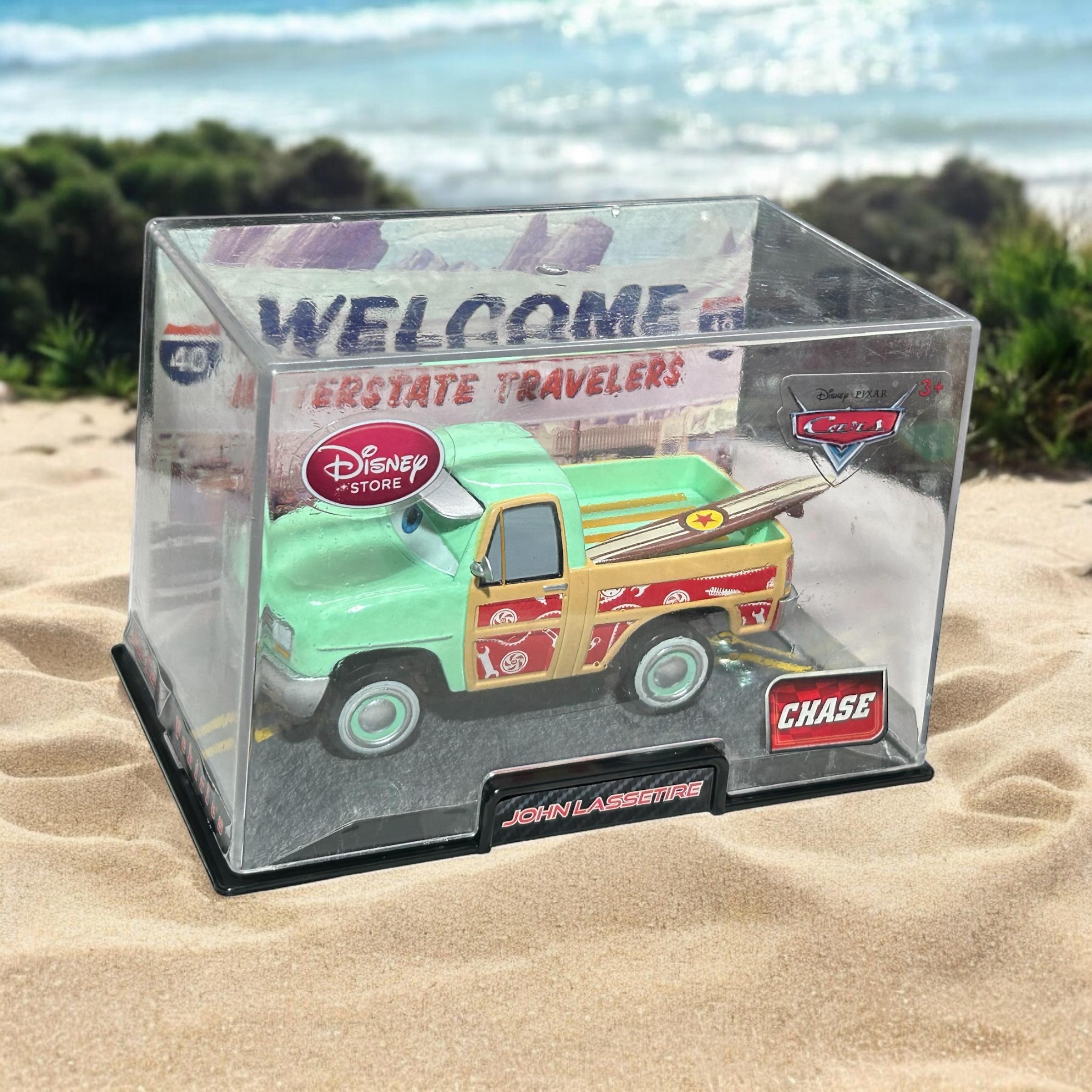 Disney Store Pixar Cars JOHN LASSETIRE Chase Exclusive Surf's Up Scale 1:43