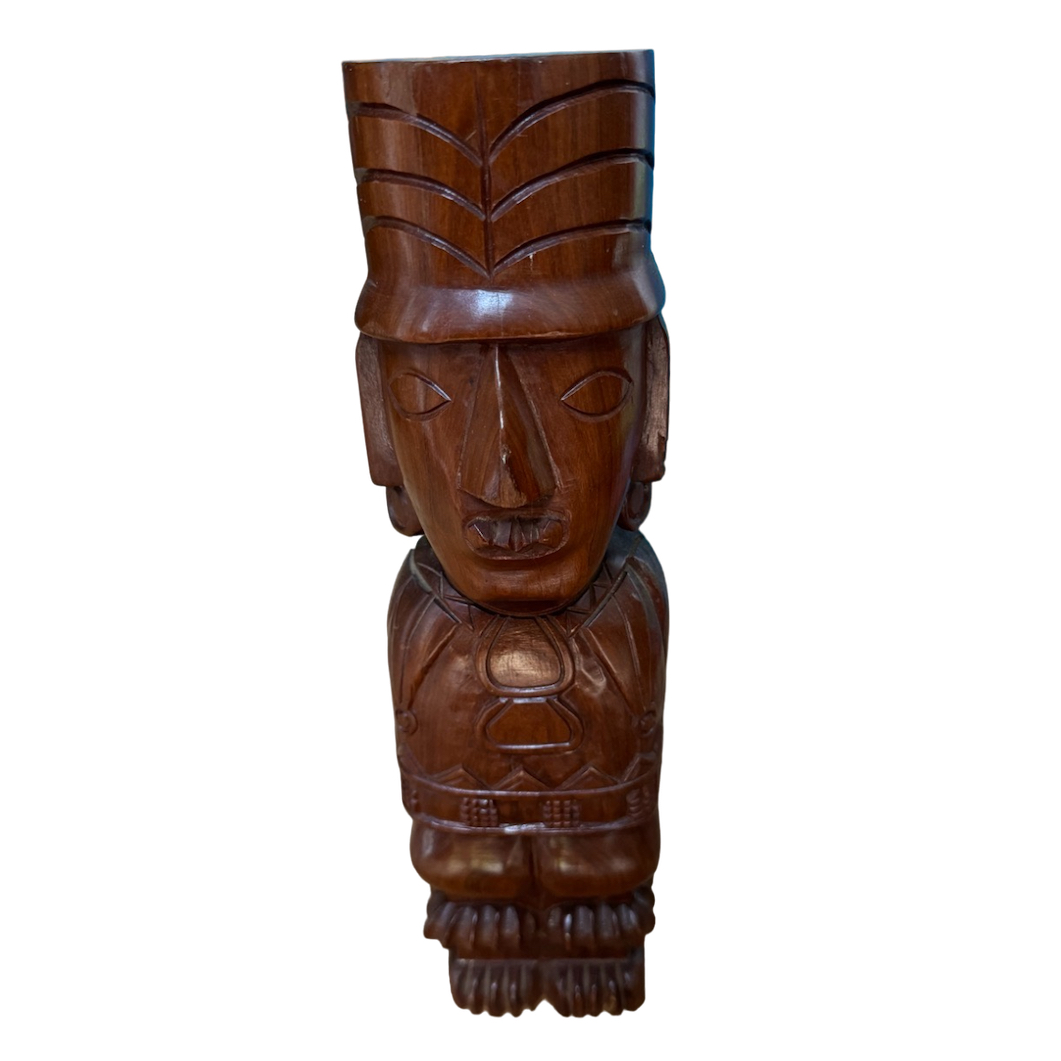 CARVED MAYAN/AZTEC 11" TIKI