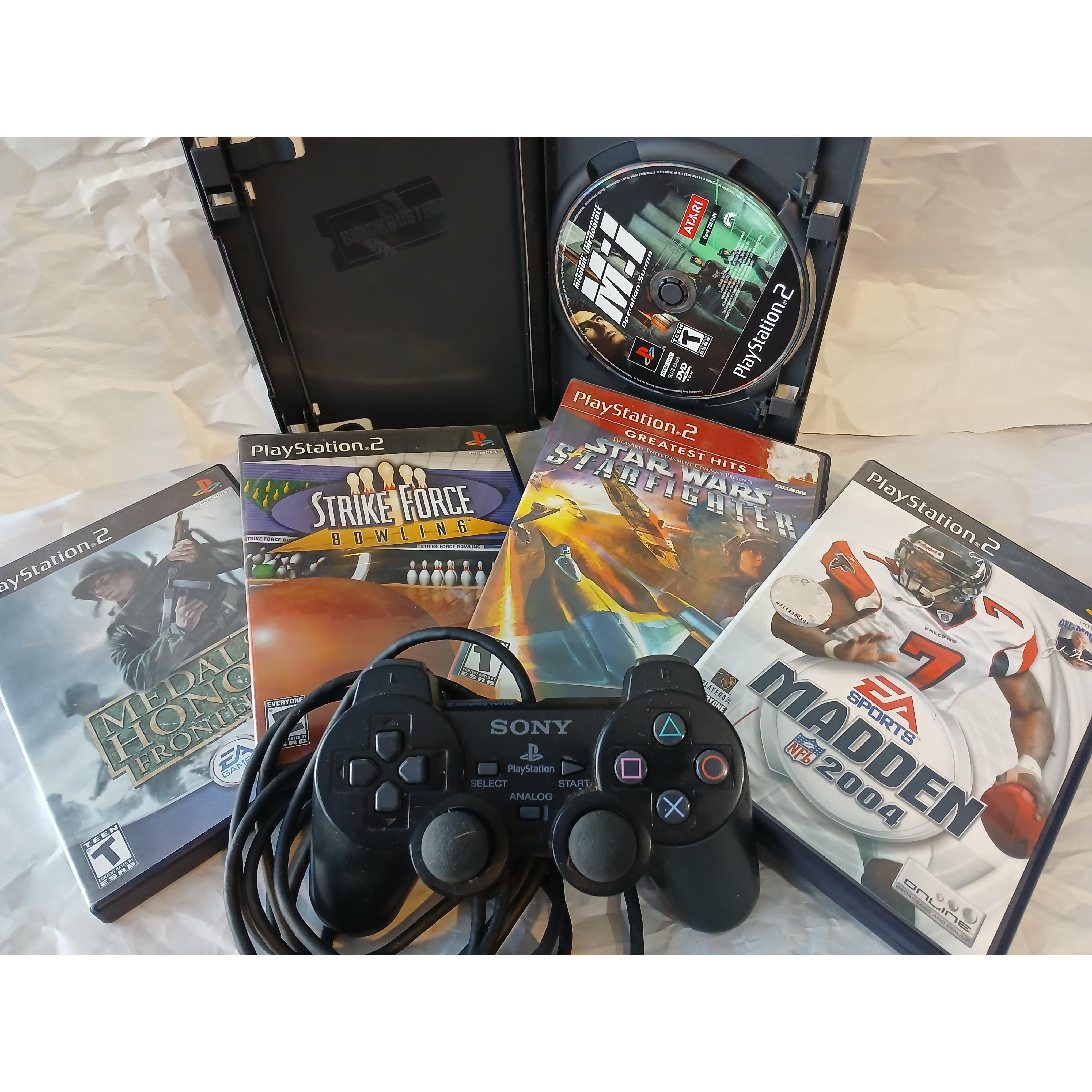 PlayStation 2 Game Bundle with Dual Shock Controller