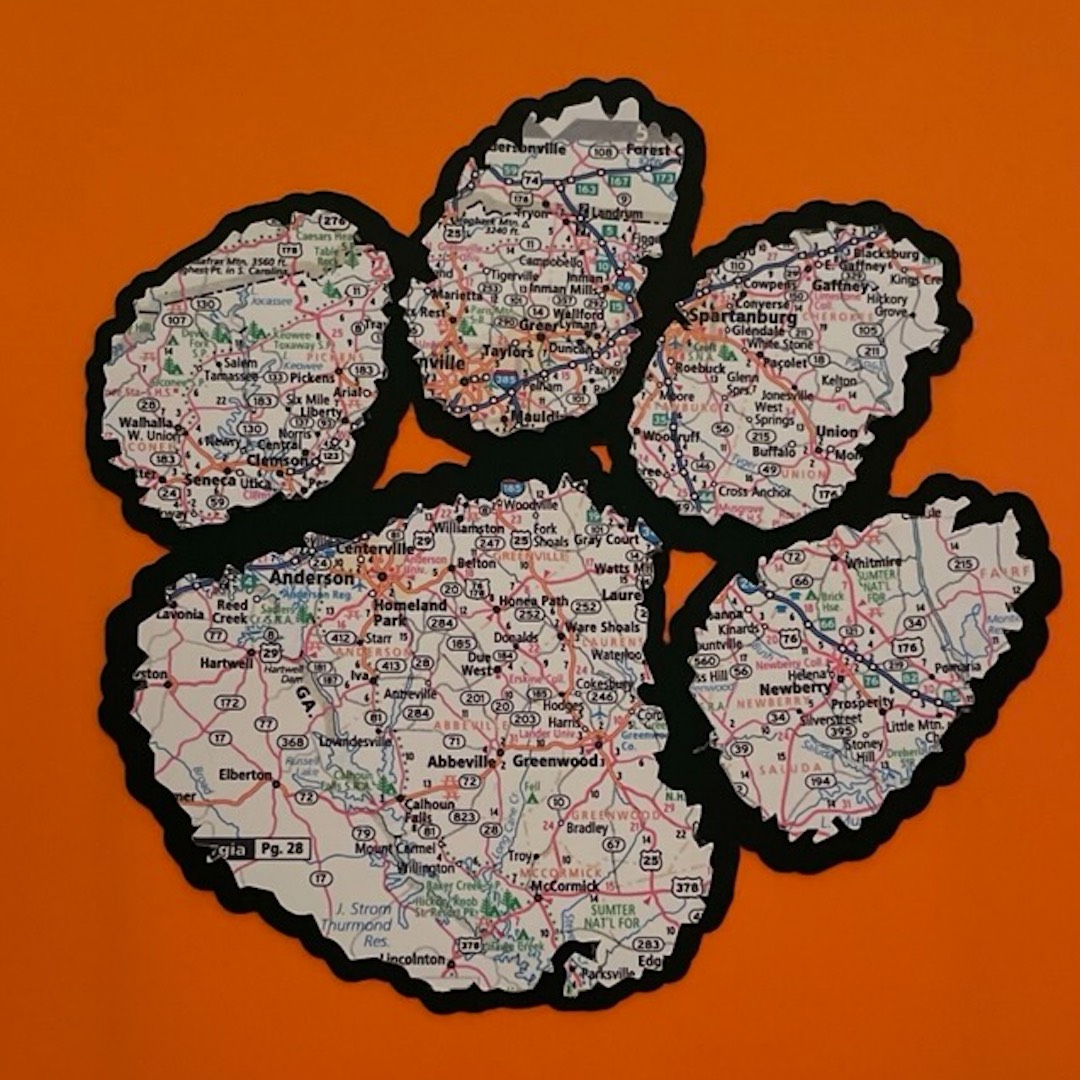 Clemson University Mascot Map