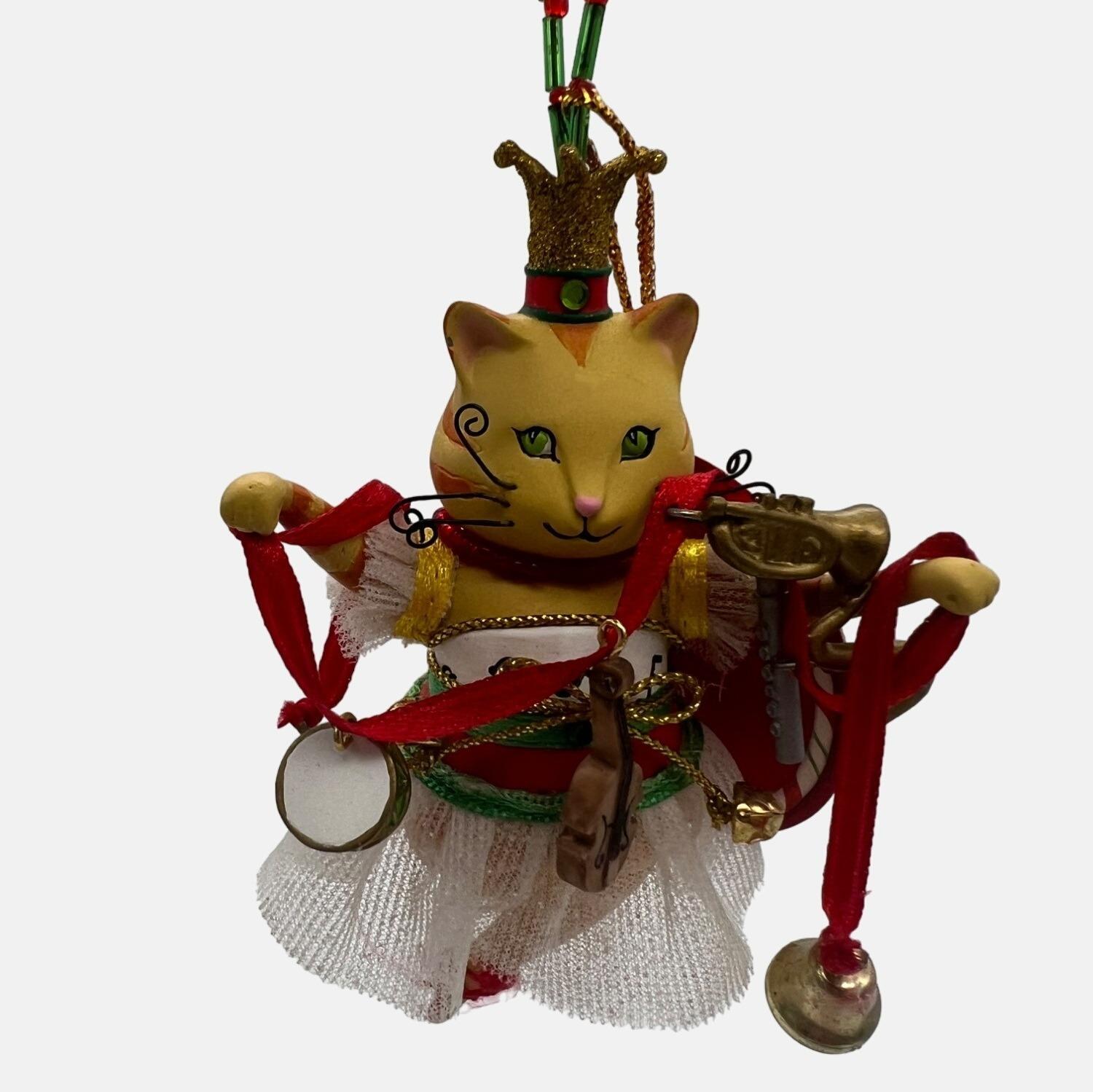 Leapin' Felines Meowzart Ornament By Ingrid 4" Tall Holiday Christmas