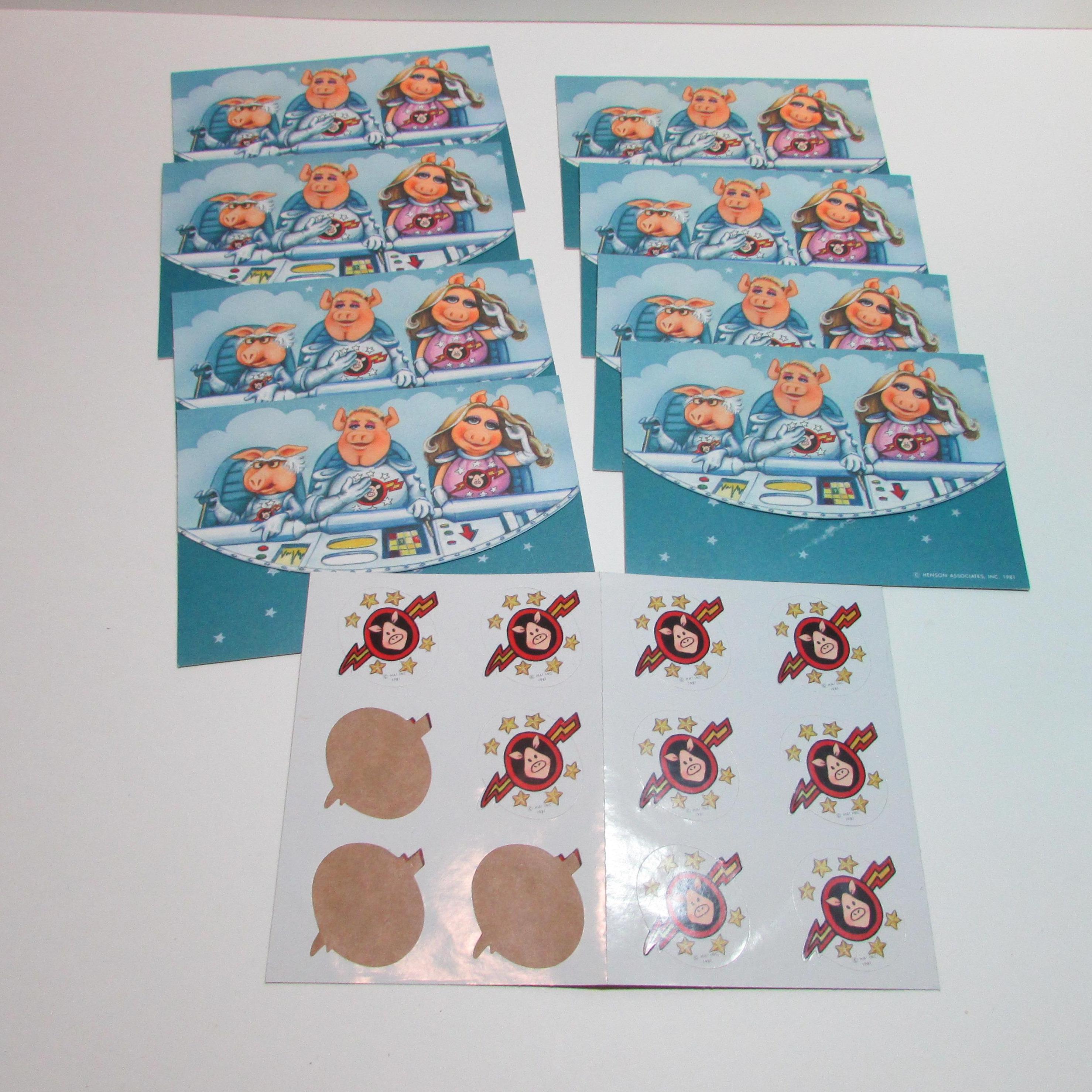 vintage Pigs in Space Hallmark Postalettes Miss Piggy Jim Henson ...