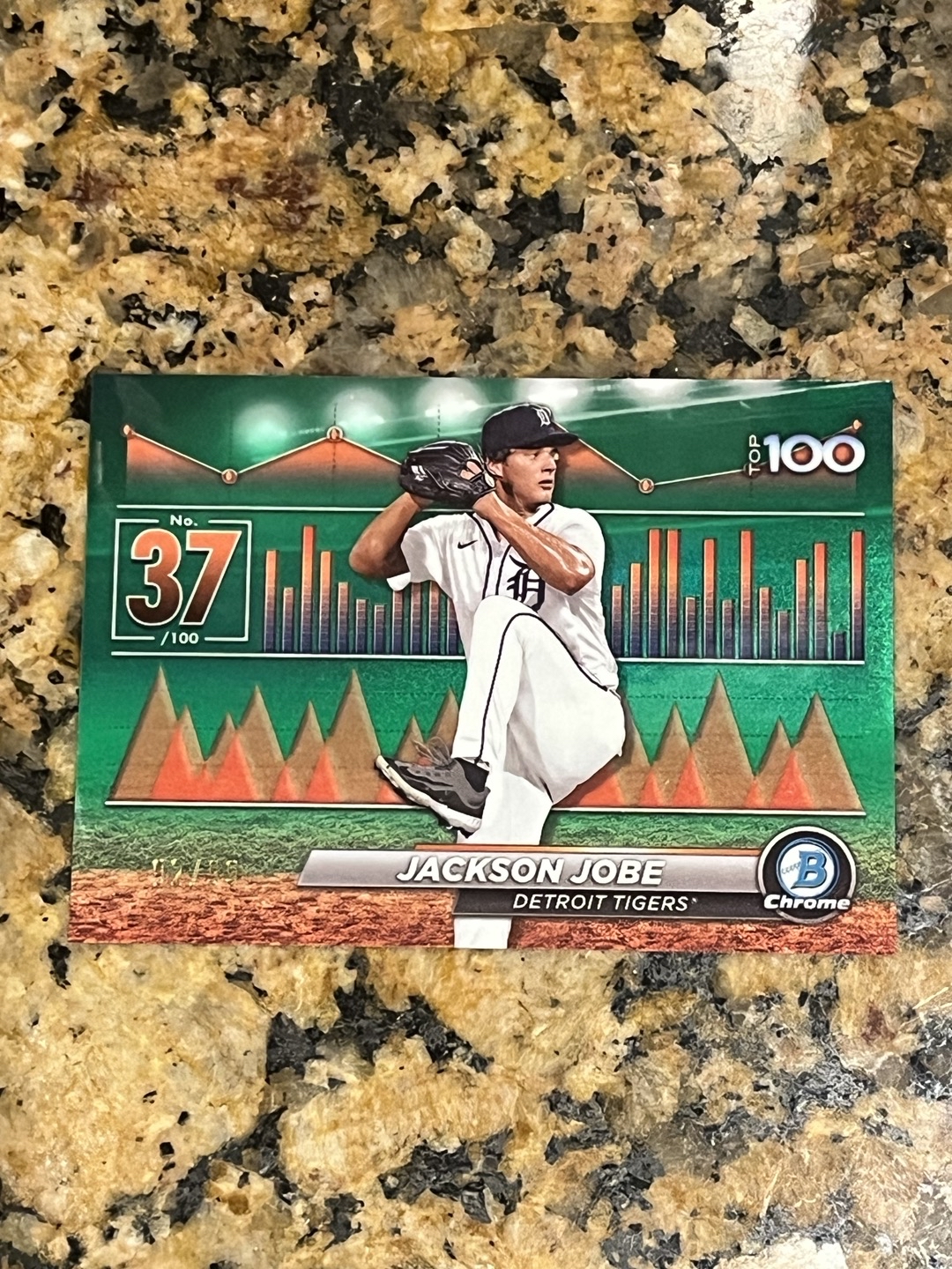 2024 Bowman Chrome - Scouts Top 100 Green Refractor /99 Jackson Jobe ...