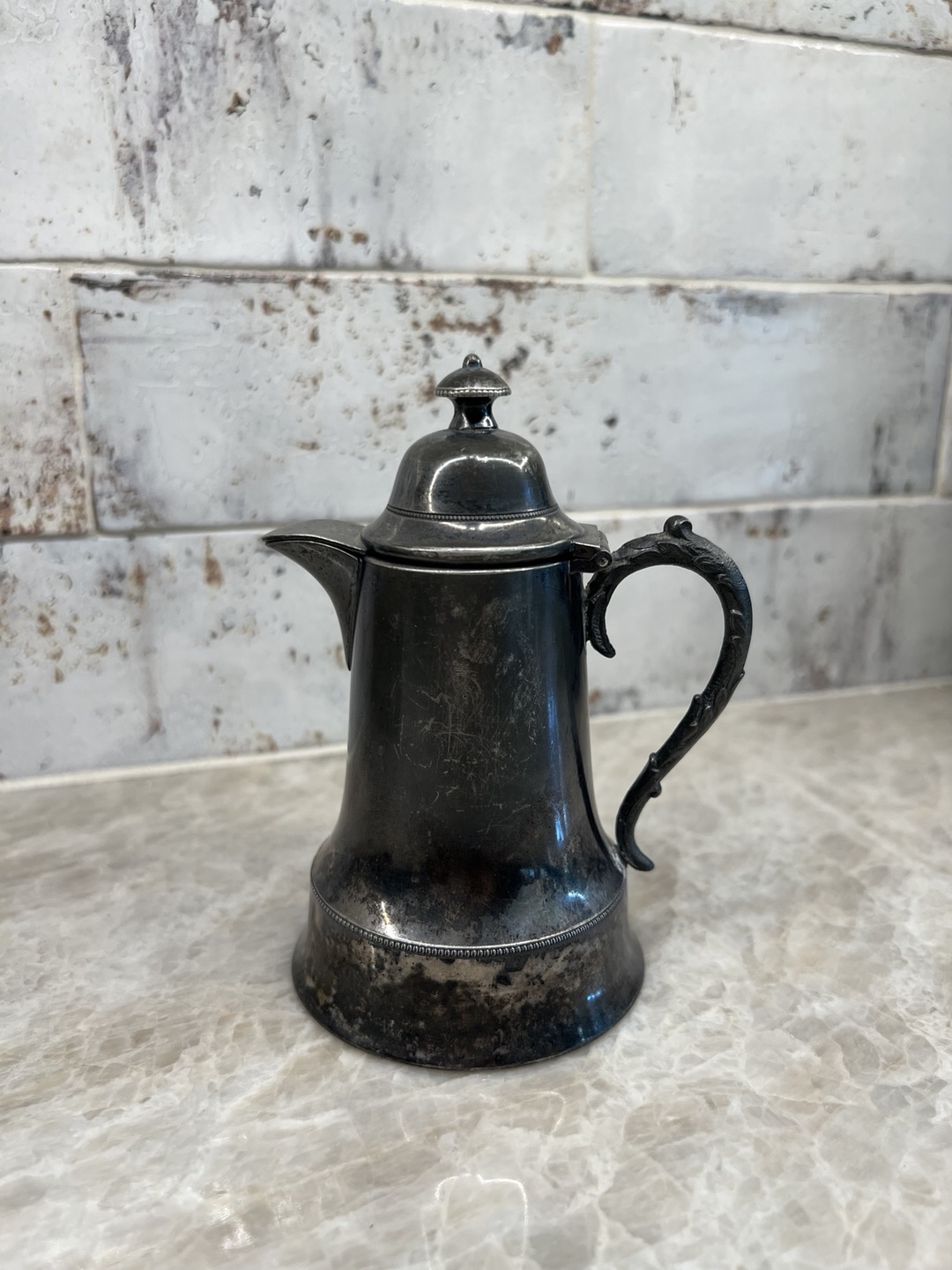 Vintage Beacon Silver Quadruple Plate Taunton MA Mini Coffee Pot #DC-2