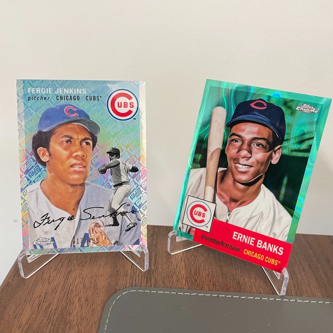 Platinum Anniversary Cubs Lot: 2023 Fergie Jenkins /499 & 2022 Ernie ...