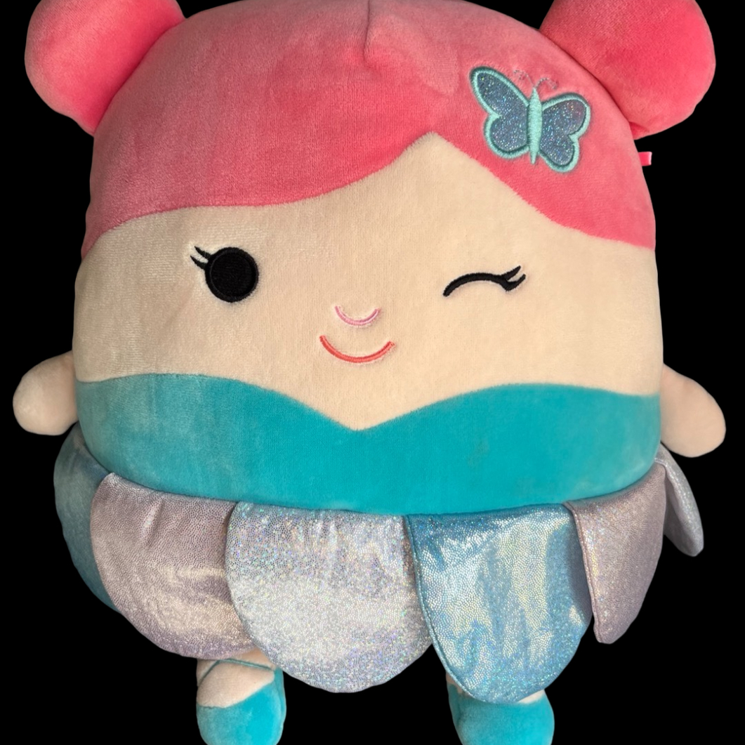 Squishmallow Maxine Fairy Butterfly Winking 13" Plush Pillow Ballerina