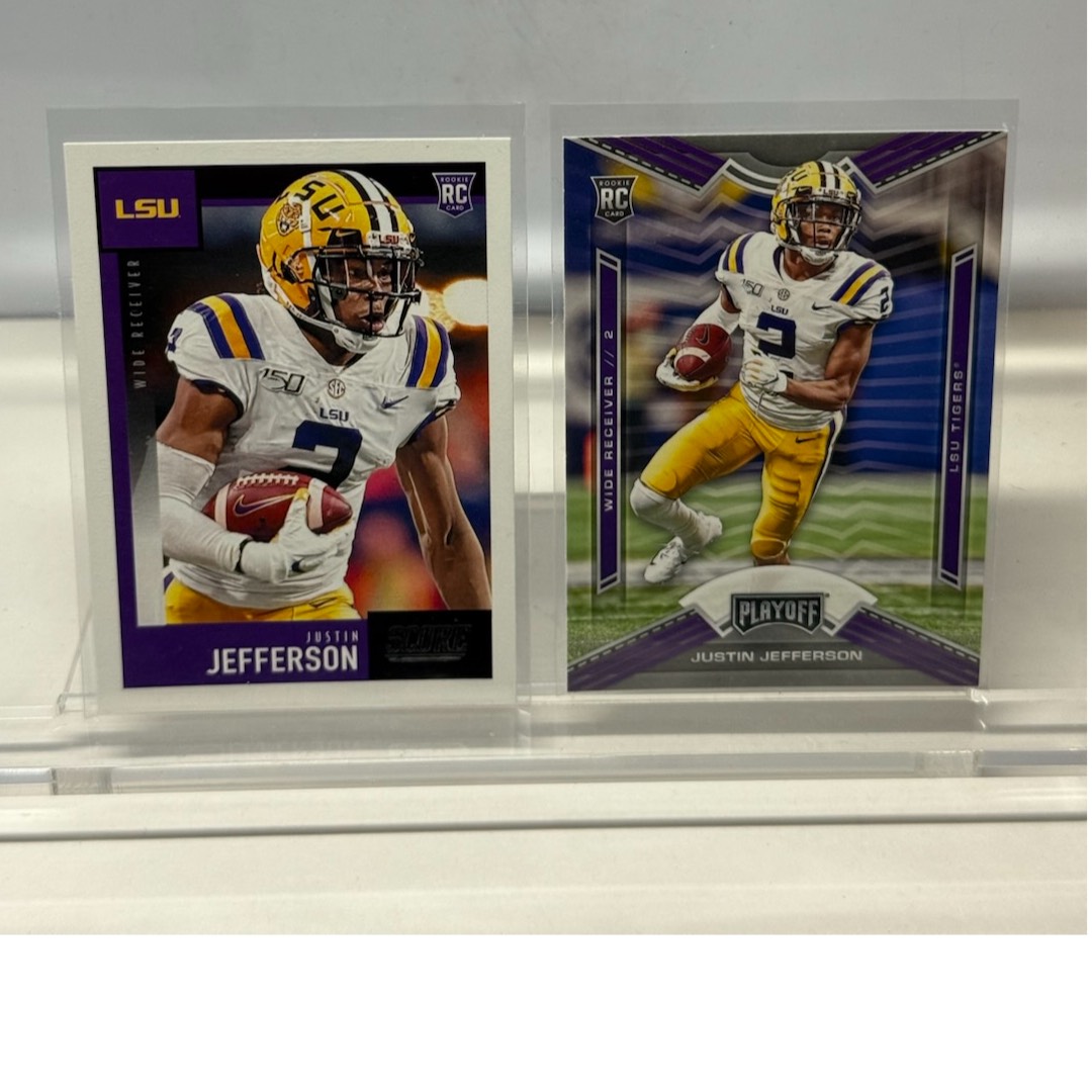 Justin Jefferson 2 Card RC Lot- 2020 Chronicles Draft Picks Playoff And ...