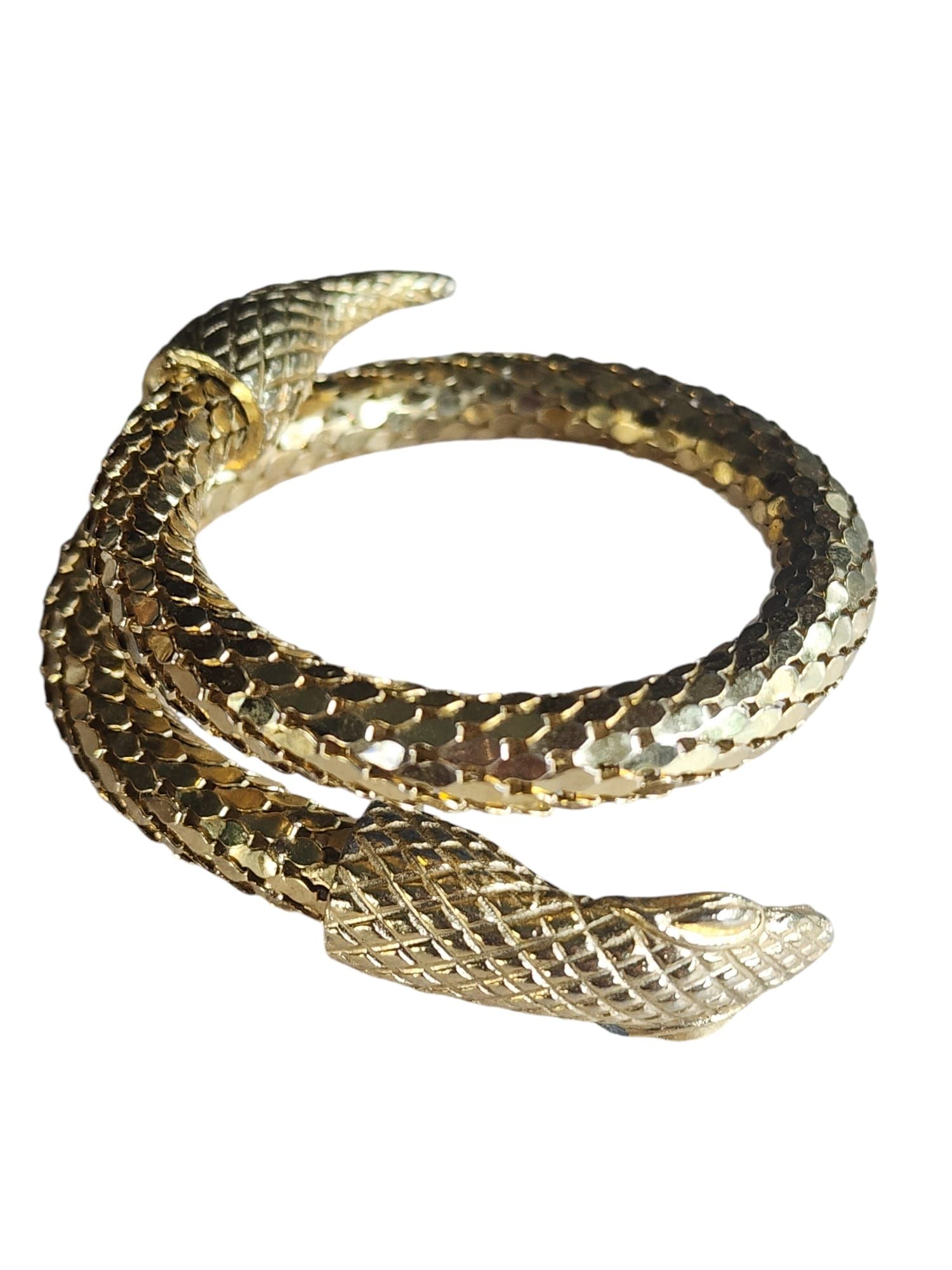 Vintage Whiting and Davis Mesh Coil Bracelet (A4913)