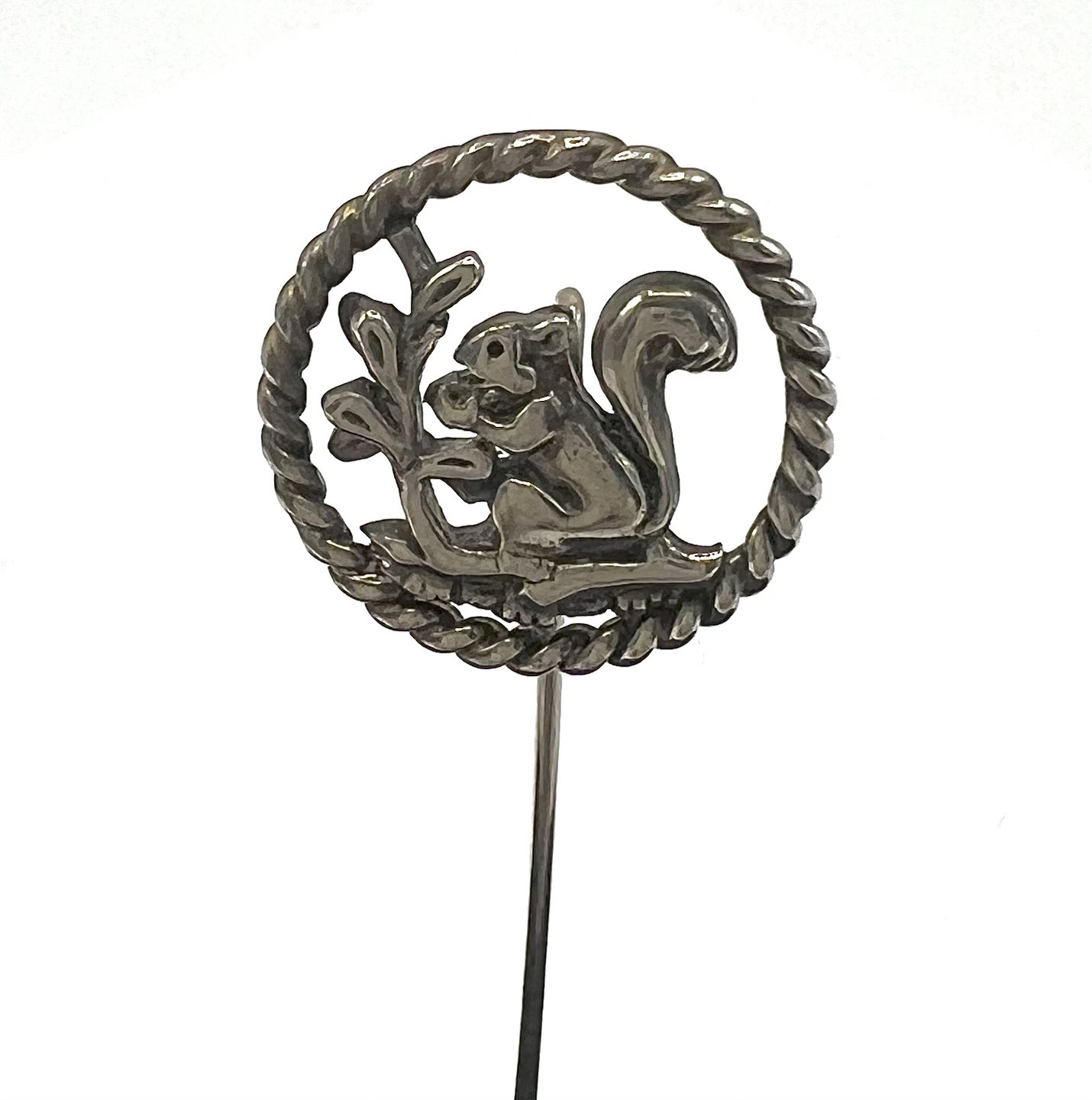 Sterling Silver Squirrel Stick Pin, Art Deco Sterling, 2 1/2 Inch ...