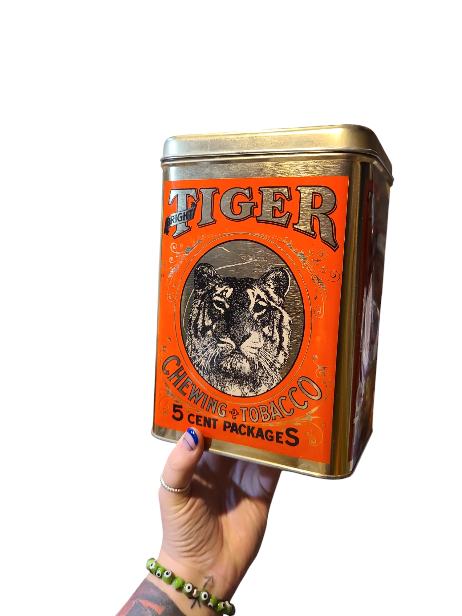 Vintage Tiger Chewing Tobacco Tin