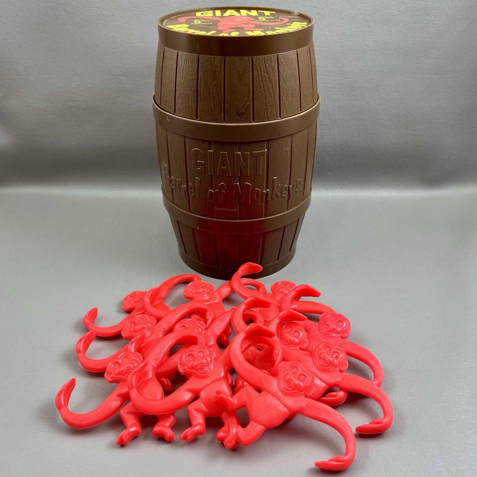 Vintage 1966 Giant Barrel Of Monkeys Lakeside Industries Game 11 Red ...