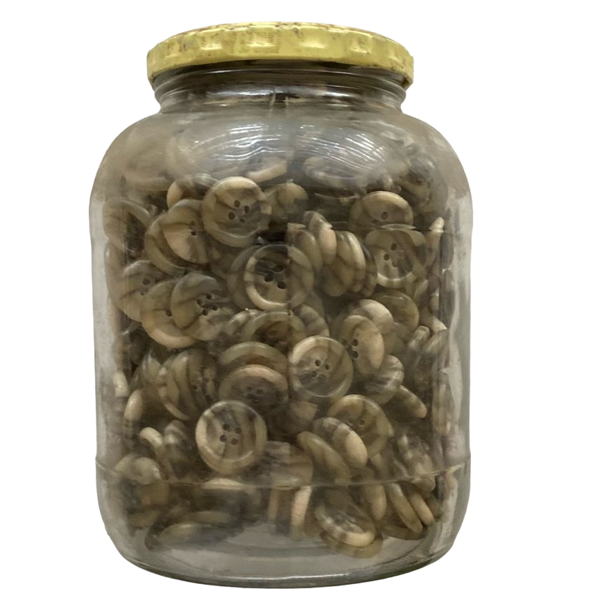 Jar Of Buttons Grey White Black Buttons