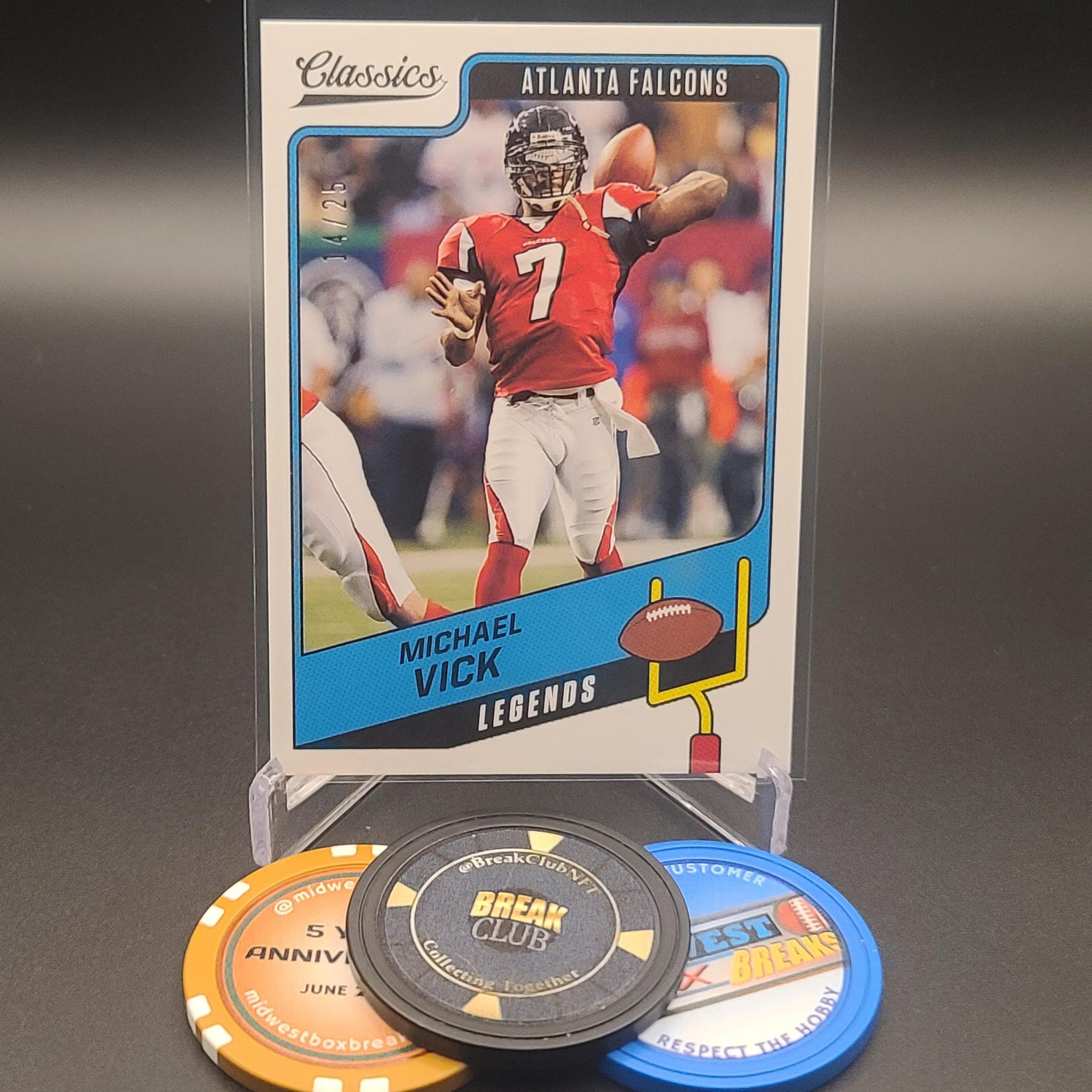 Michael Vick 2021 Panini Classics Football Legends Blank Back Parallel ...