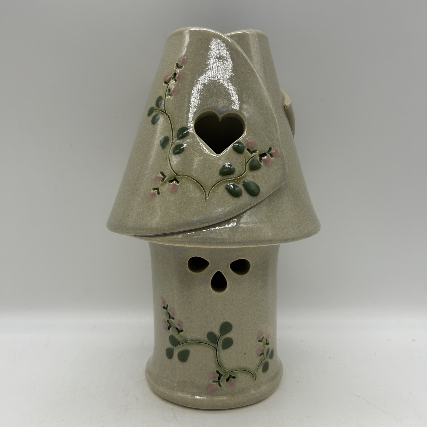 Vintage MPM Mountain Meadows Pottery Candle Holder & Shade