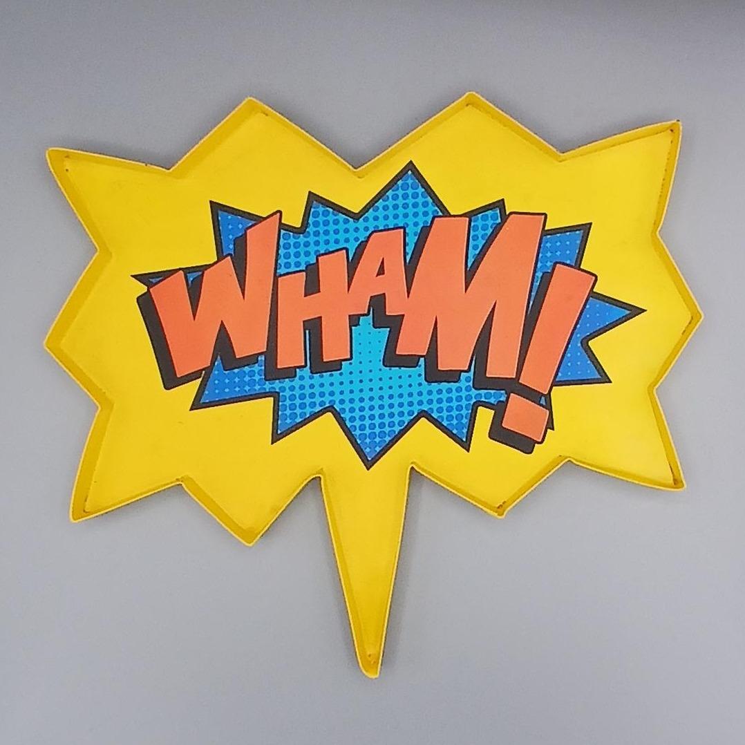 Wham! Cartoon Caption Metal Sign/Tray