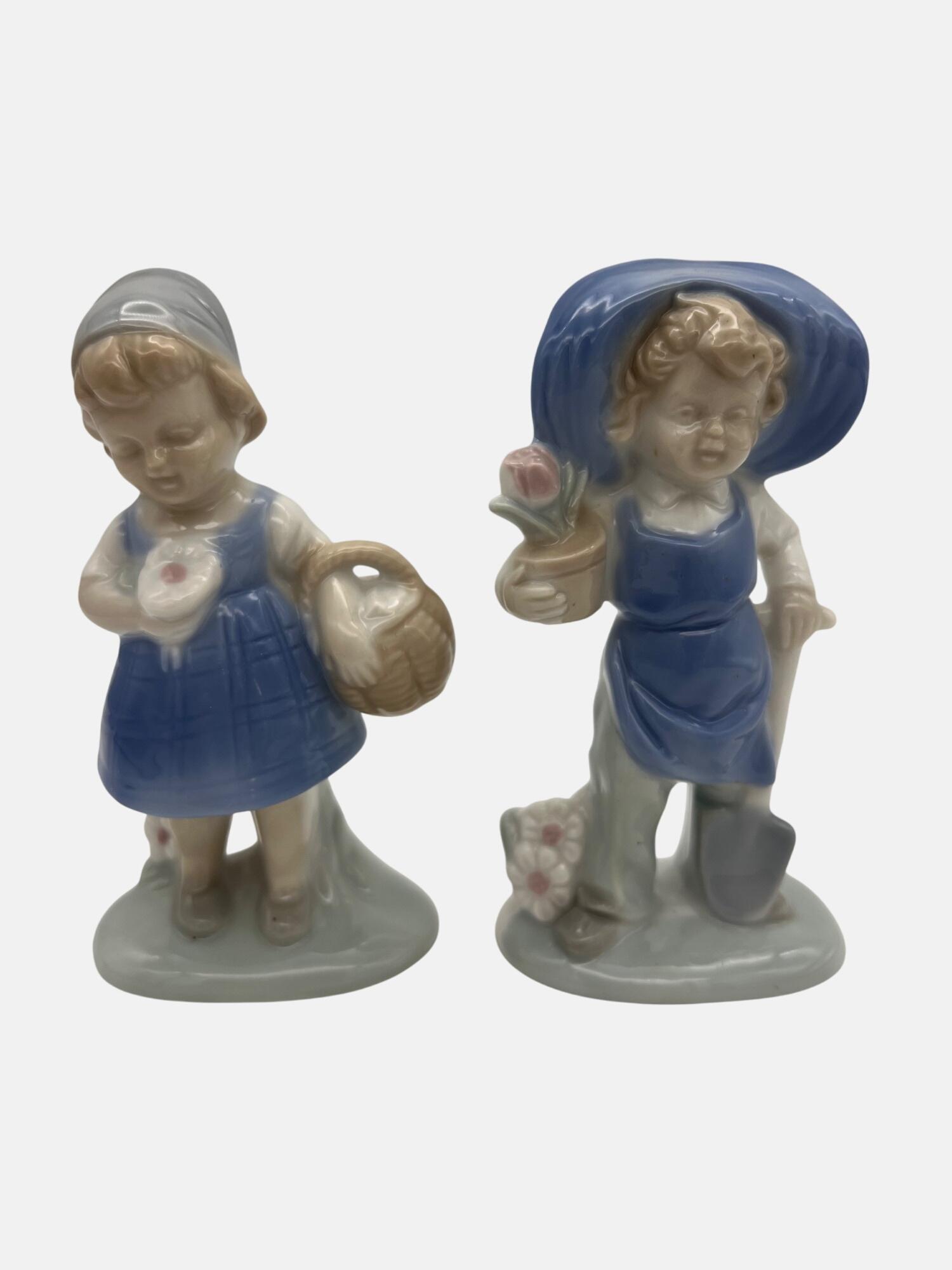 Vintage Lego Japan Boy & Girl Porcelain Figurines Set Garden Outfits ...