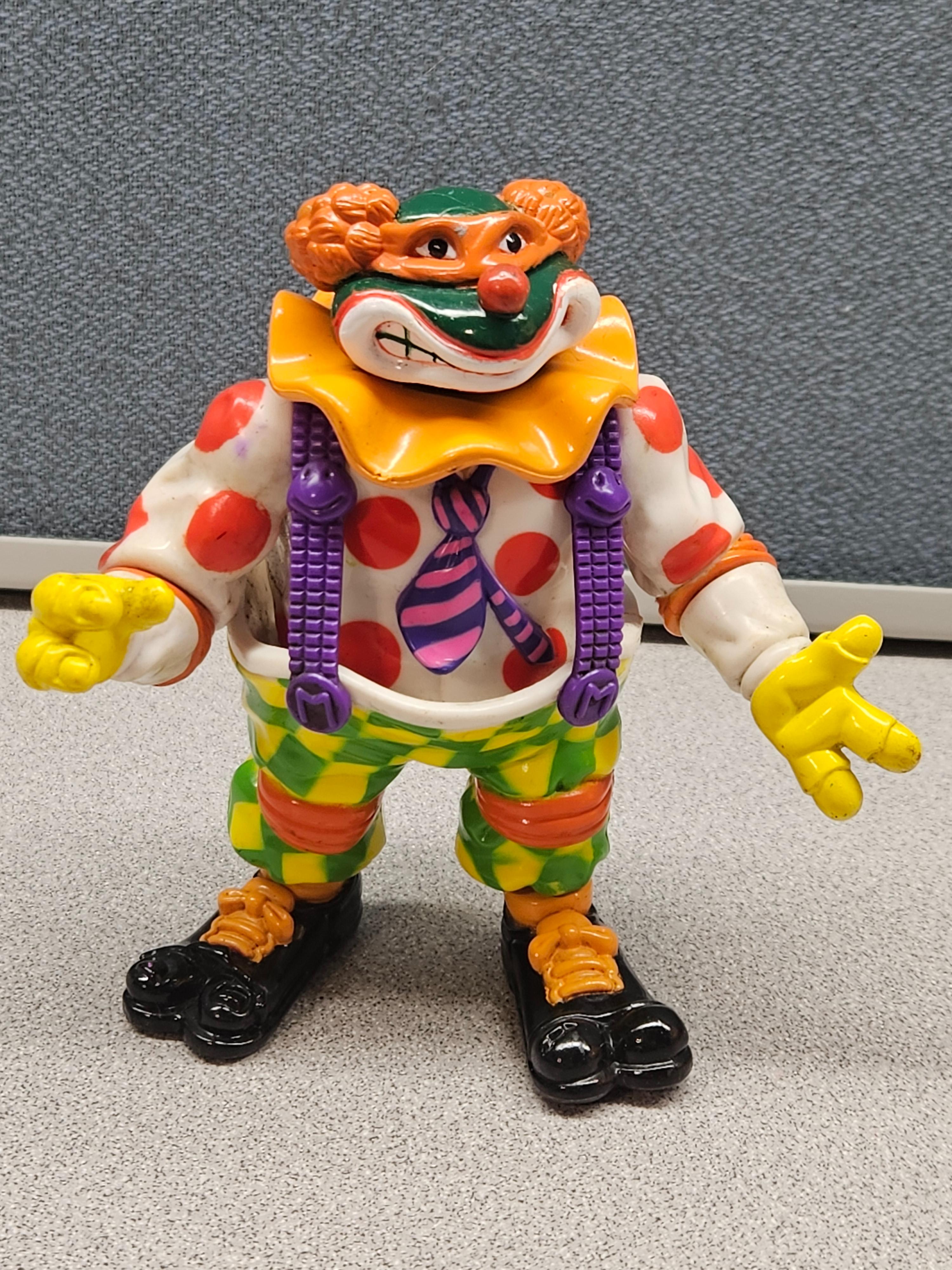 Vintage 90's TMNT Clown Michaelangelo Figure