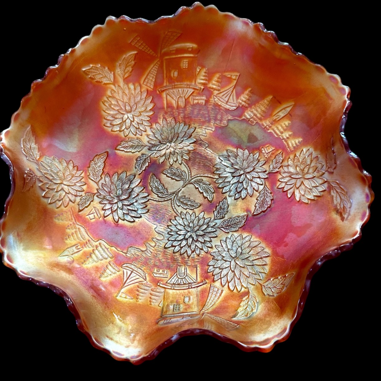 Fenton Ruffle Edge Console Bowl