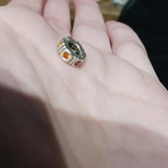 AUTHENTIC PANDORA ORANGE TRINITY SPACER #790368OCZ RETIRED 925 ALE