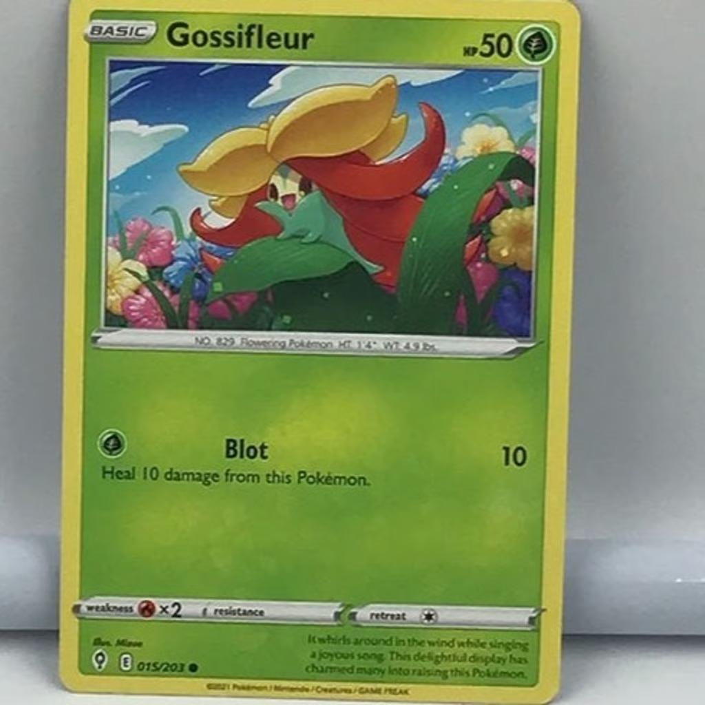 2021 Pokemon Collector Trading Card Basic Gossifleur 50 HP 015/203