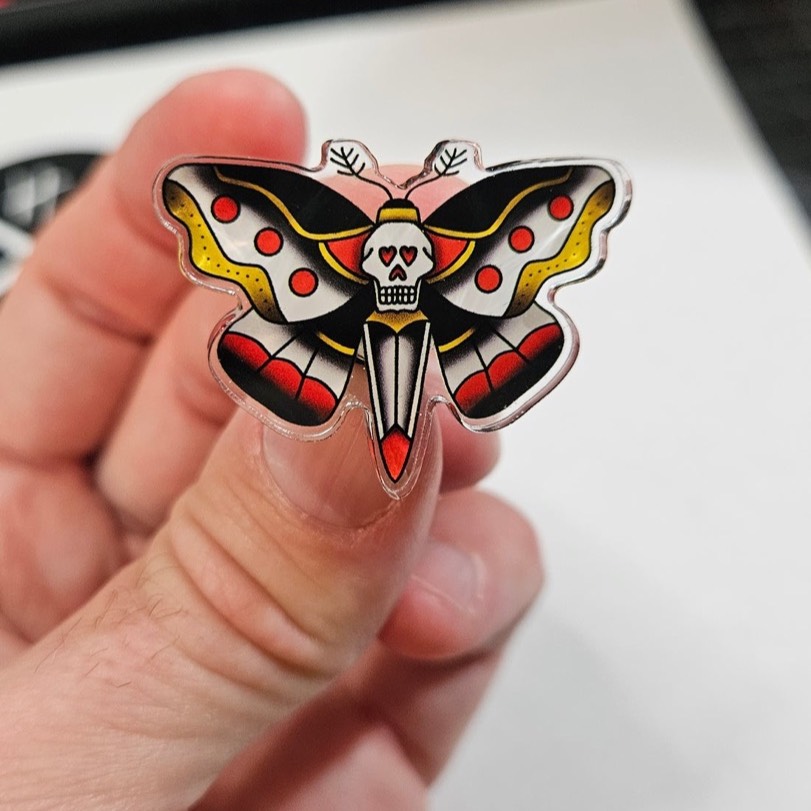 Death’s Head Moth Acrylic Pin