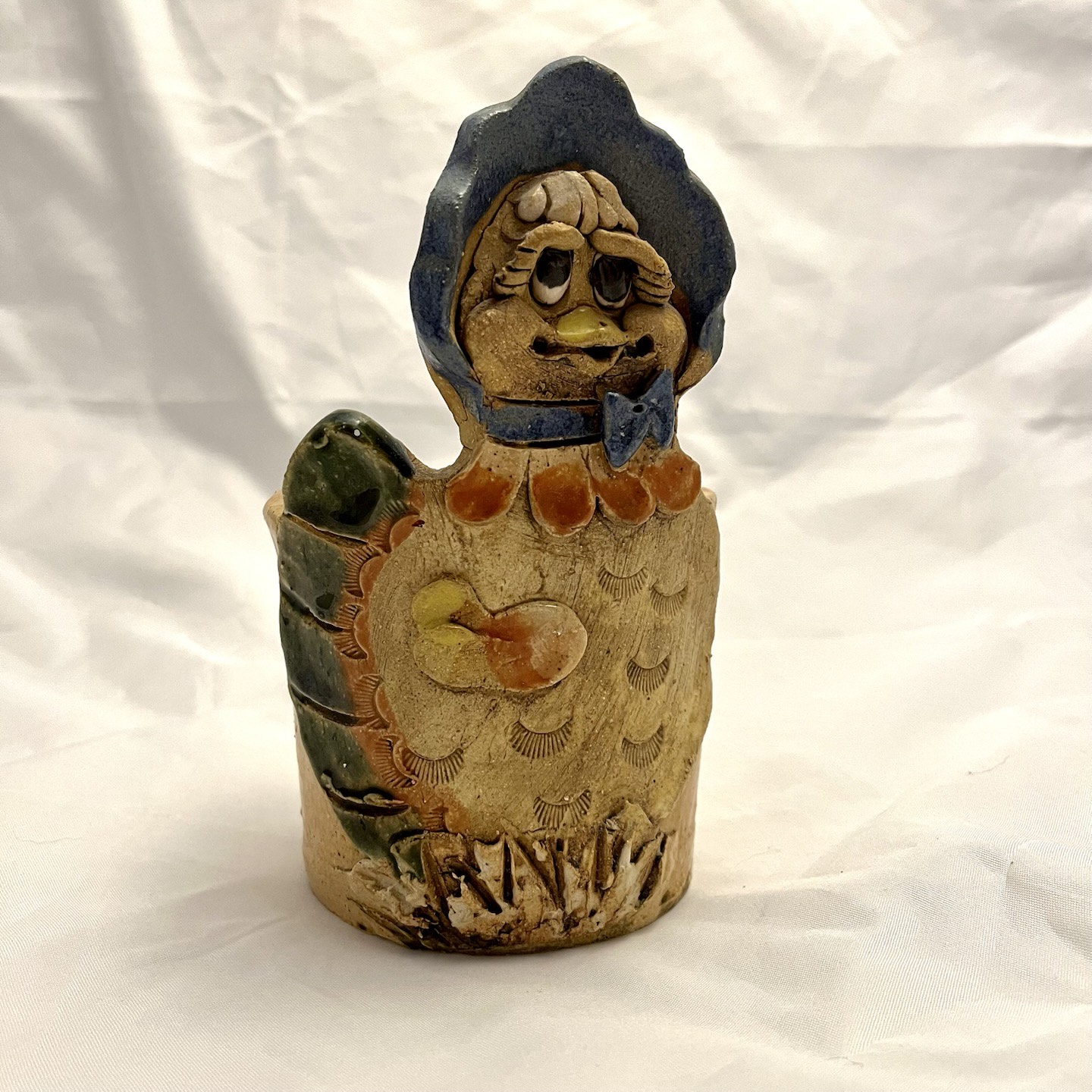 Max Hindt California Pottery, Duck/Chicken Planter, Utensil Holder, VTG EUC