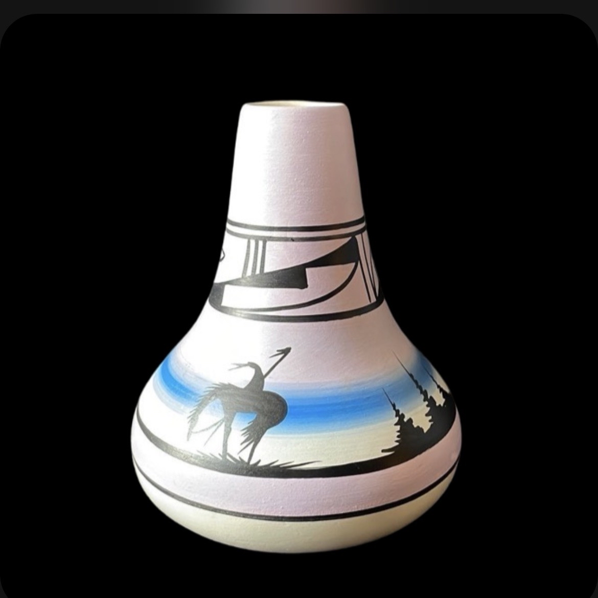 Handmade Painted Cedar Mesa Navajo Native American Pottery Vase ...
